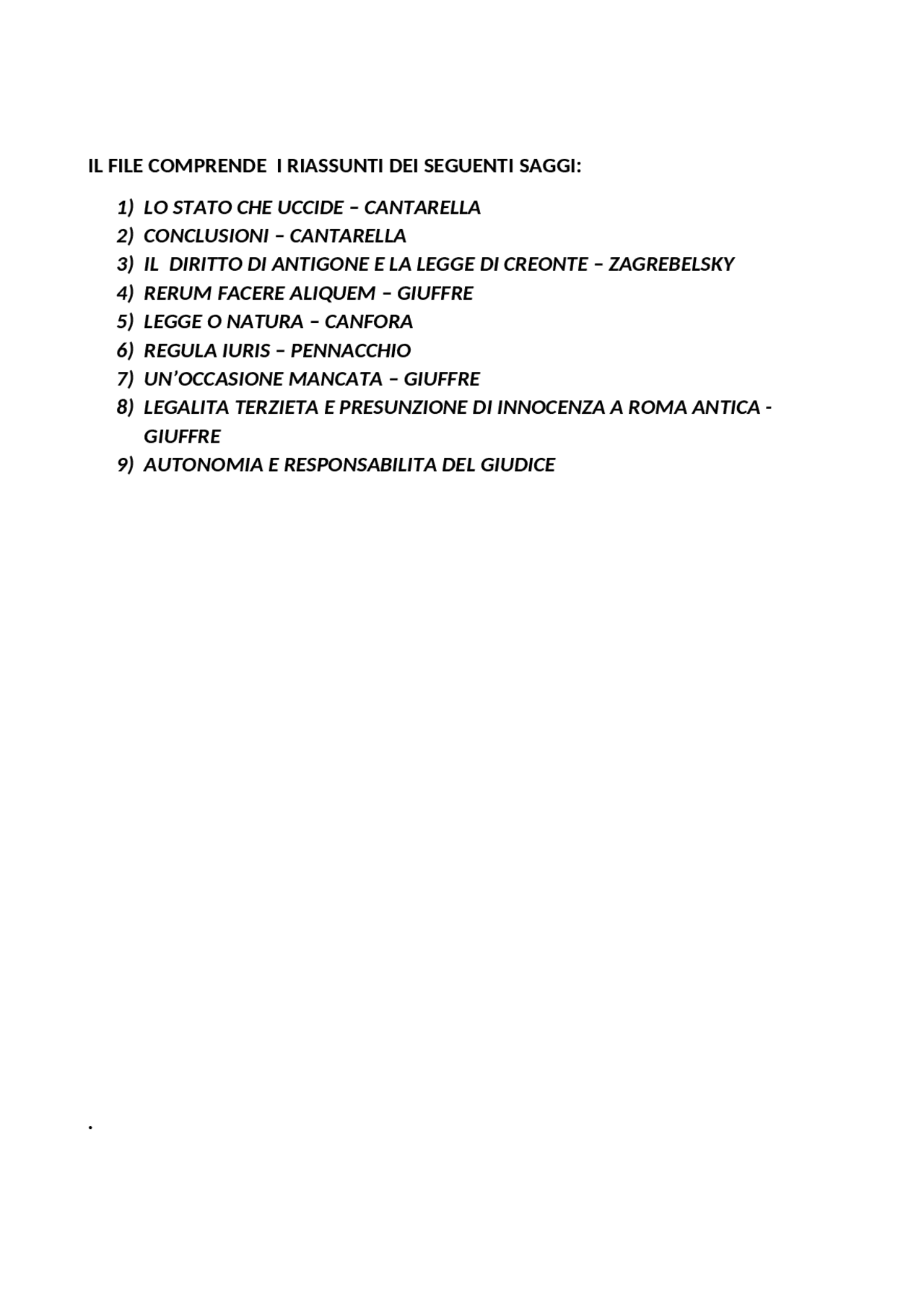 Saggi Diritto Penale Romano Docsity