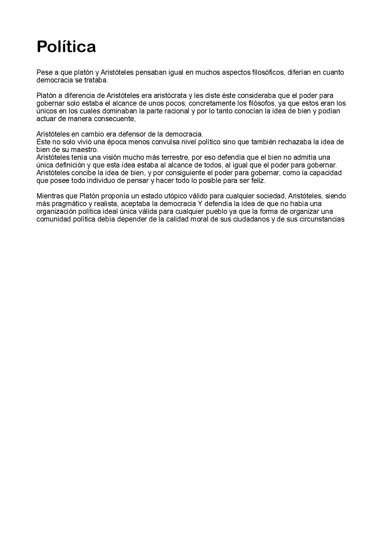Platón Y Aristóteles Docsity
