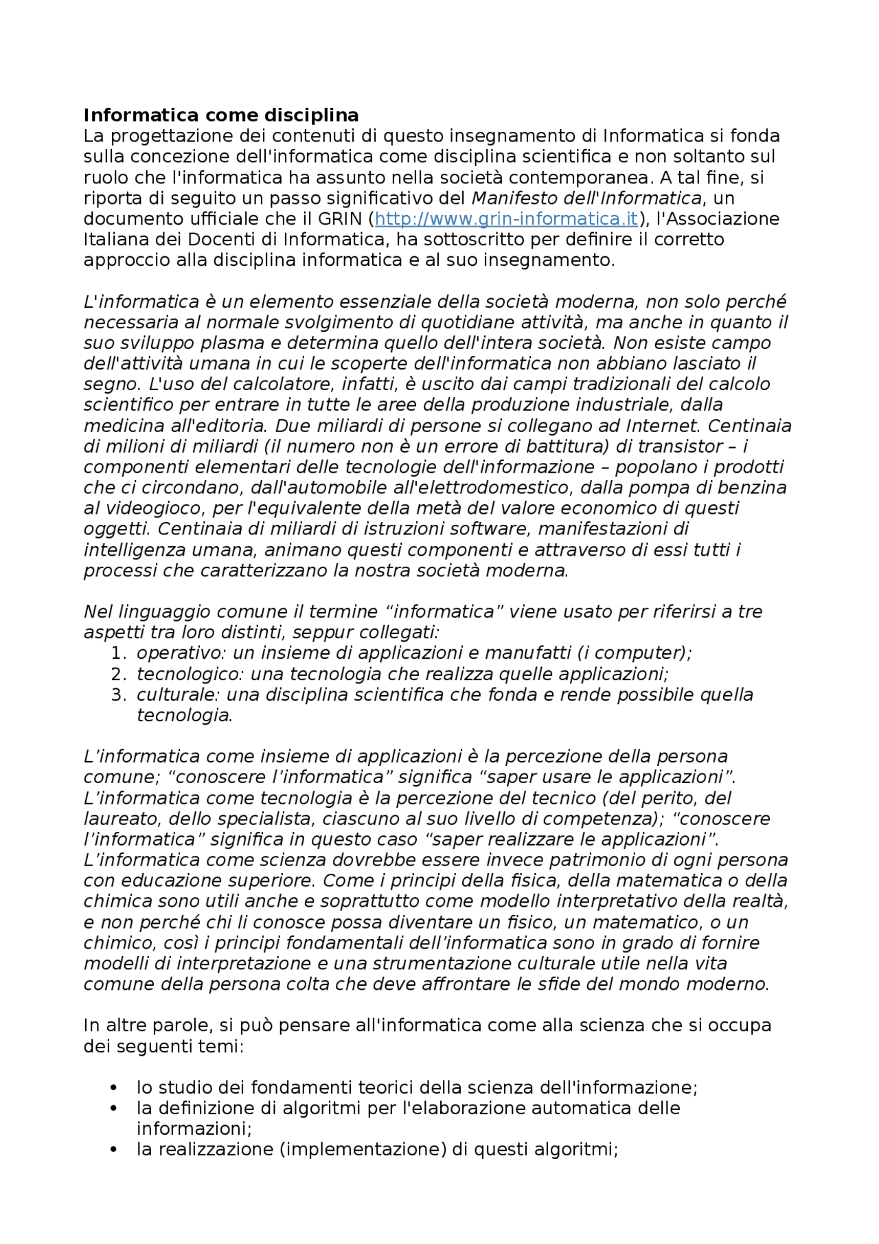 Appunti Informatica Docsity