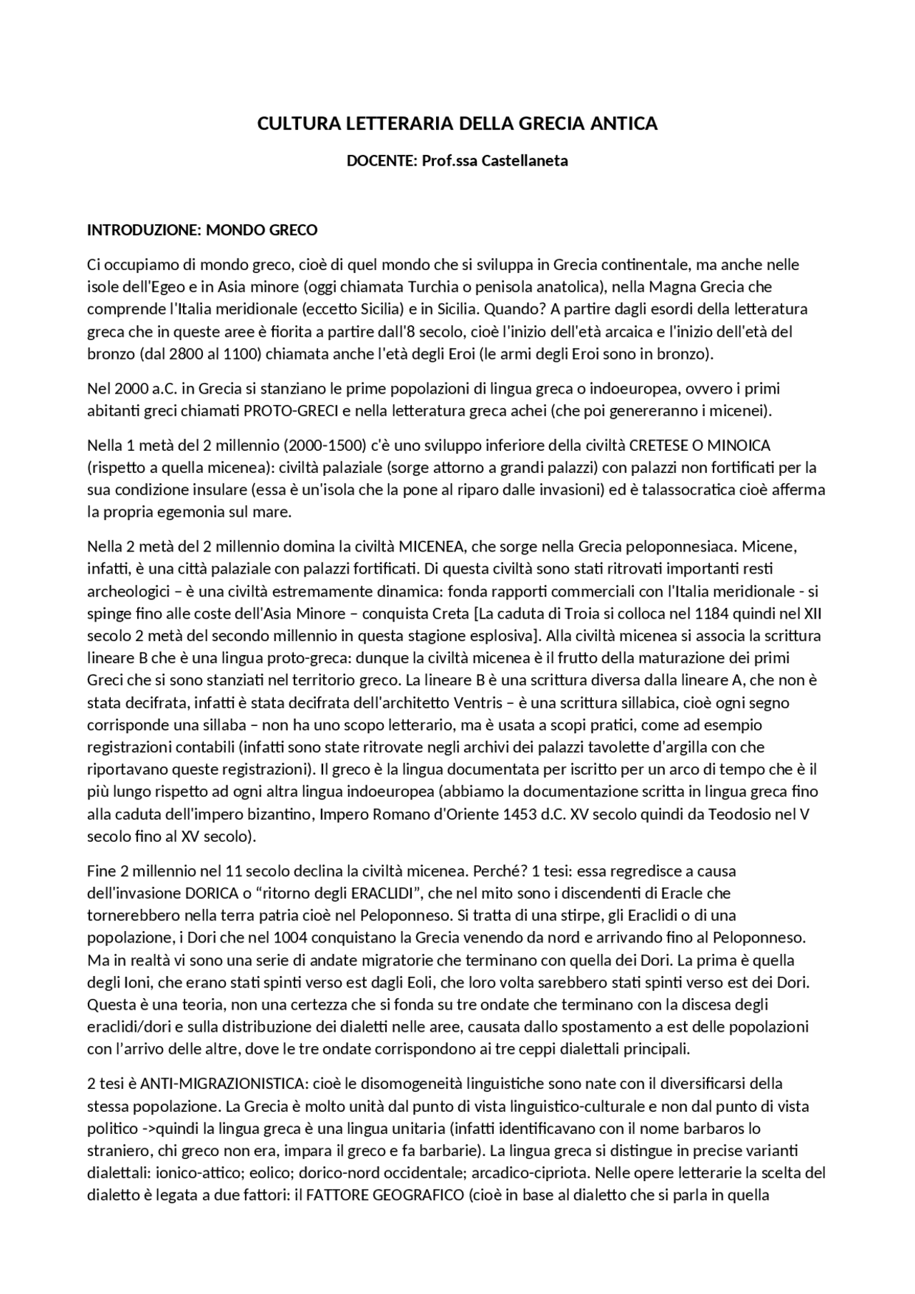 Rossi letteratura greca >Ierano la tragedia greca - Docsity