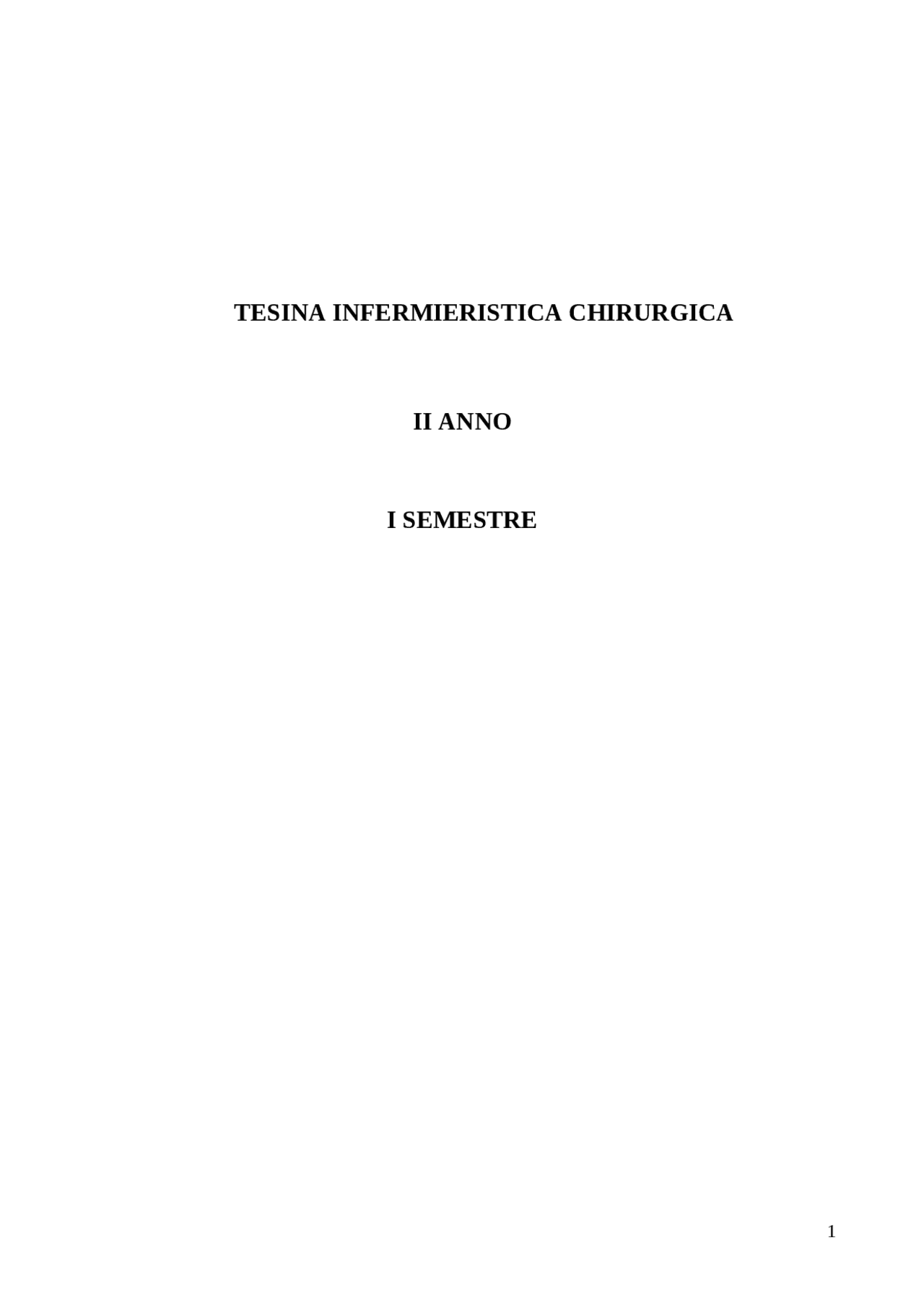 Infermieristica In Area Chirurgica Docsity