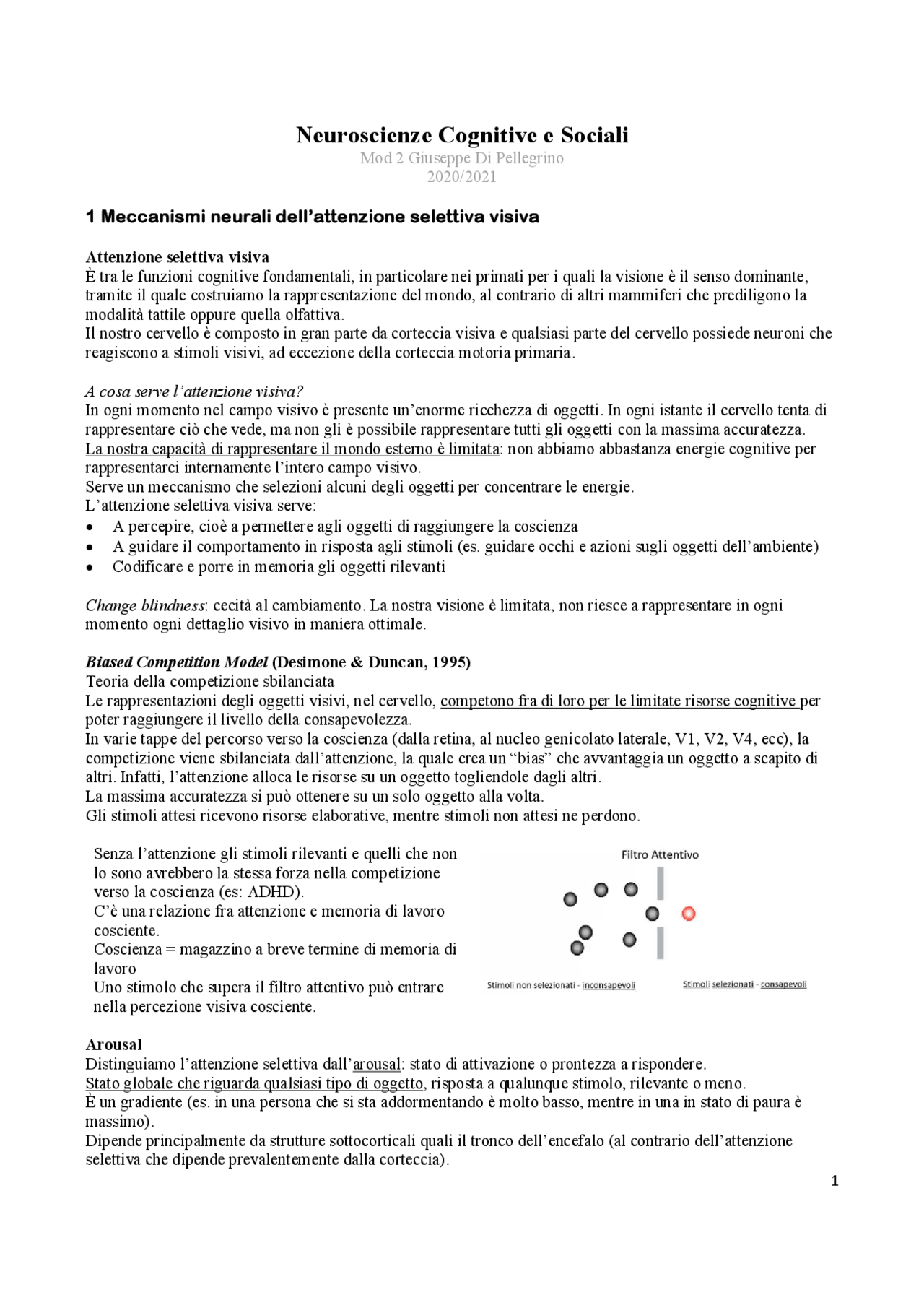 Neuroscienze Mod 2 Di Pellegrino Docsity