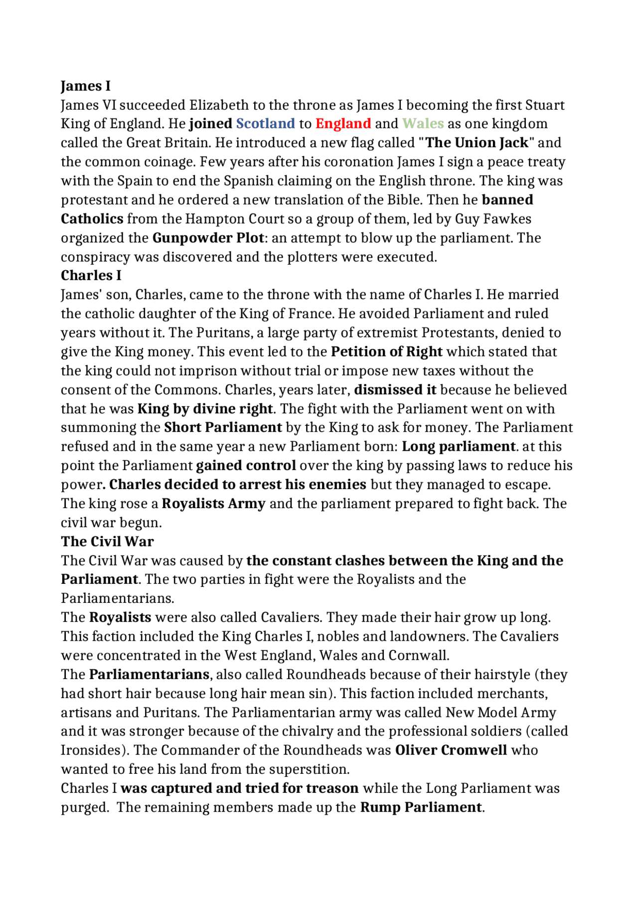 Stuart documento inglese - Docsity