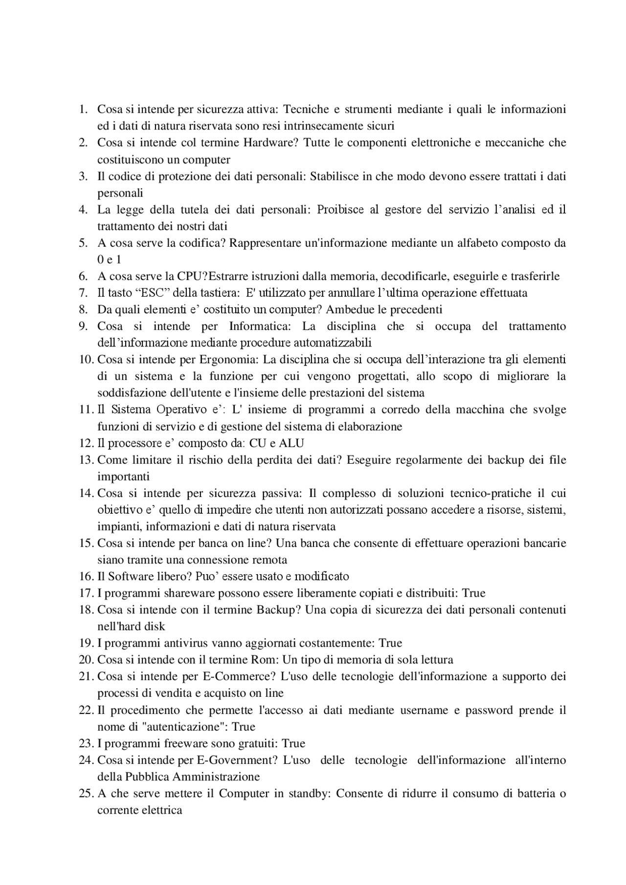 ESAME EIRSAF FULL BANDO ATA - Docsity