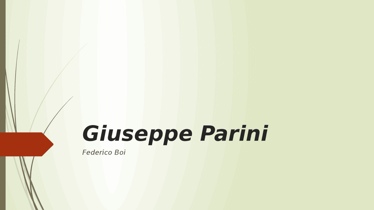 Giuseppe Parini Vita E Opere Docsity
