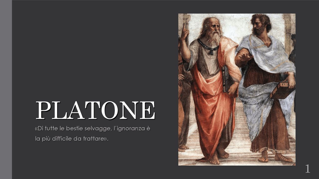 Platone e la sua filosofia - Docsity