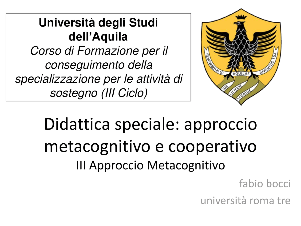 Didattica Metacognitiva Docsity