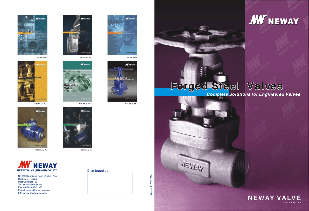 NEWAY Catalogo de valvulas de aço forjadas - Docsity