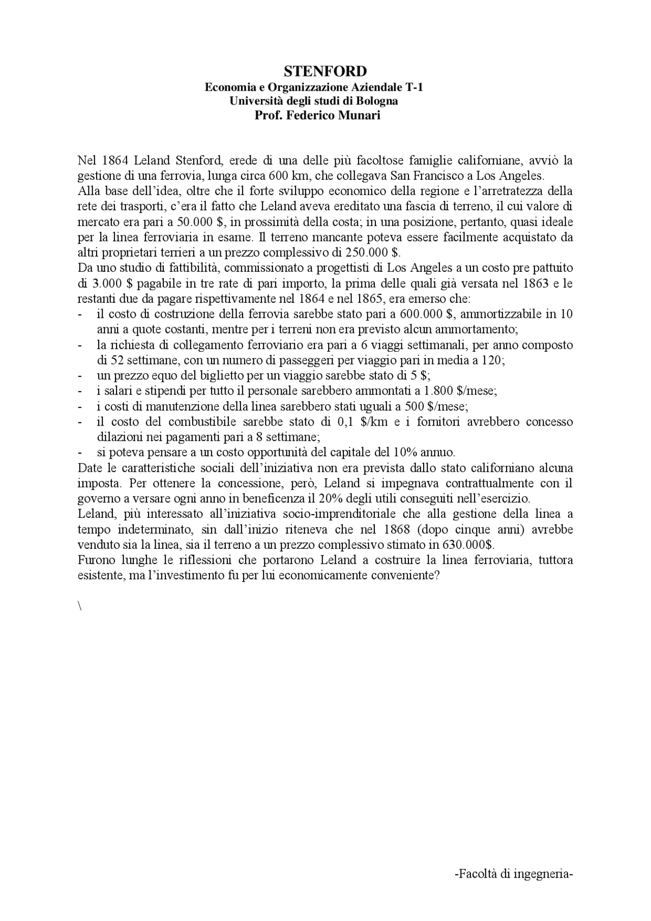 Esercizi Break Even Point E Tanto Altro Docsity