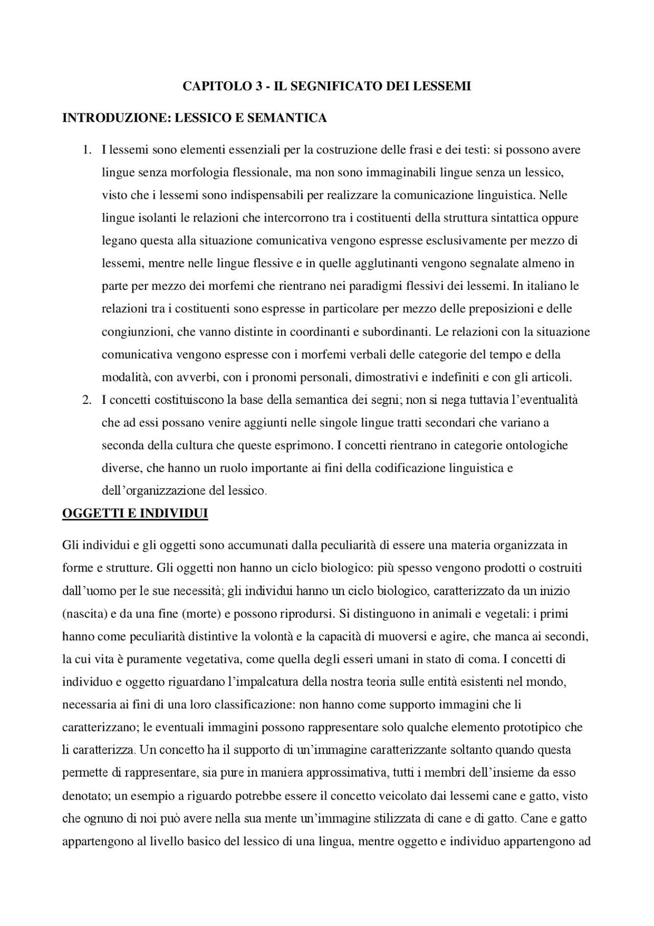 Riassunto Cap 3 4 5 Linguistica Generale Di G Michelini Docsity