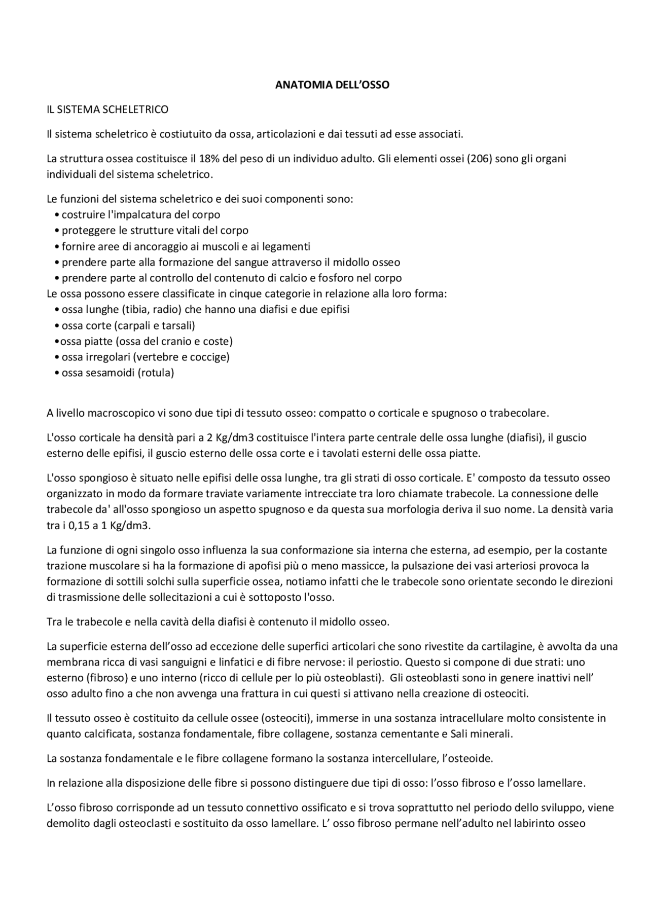 Riassunto Bioingegneria Meccanica Parte 1 Docsity