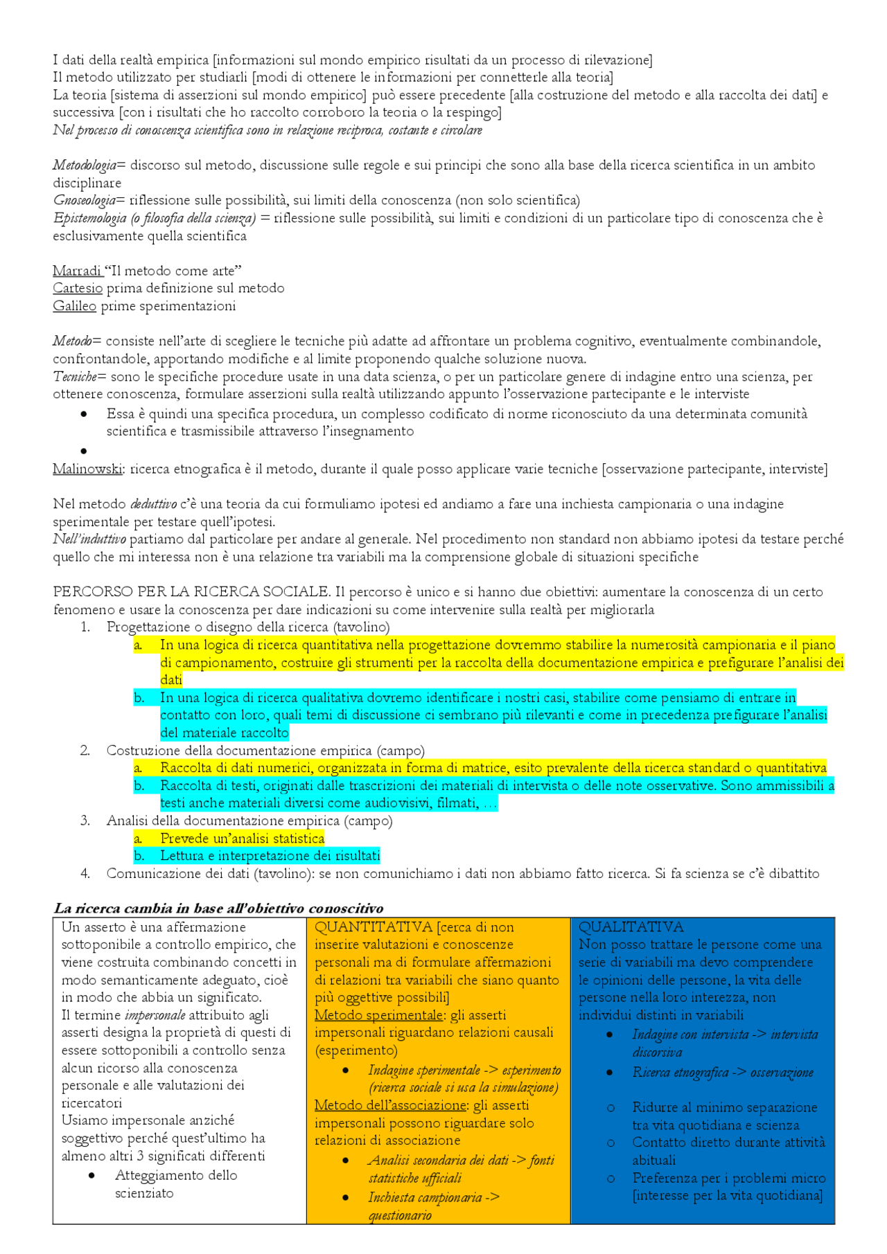 Metodologia Della Ricerca Sociale Metodologie E Tecniche I