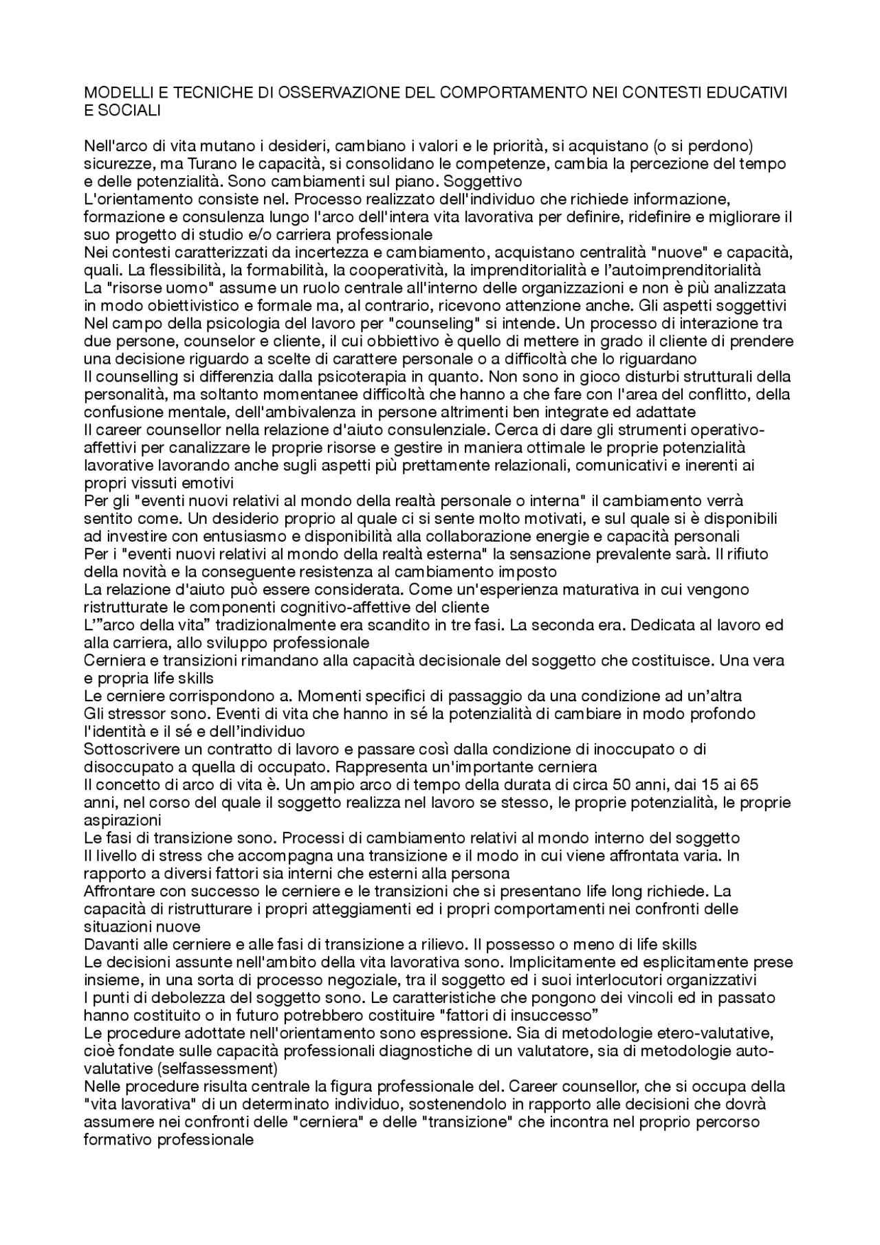 Psicologia Modelli E Tecniche Di Osservazione Del Comportamento Nei