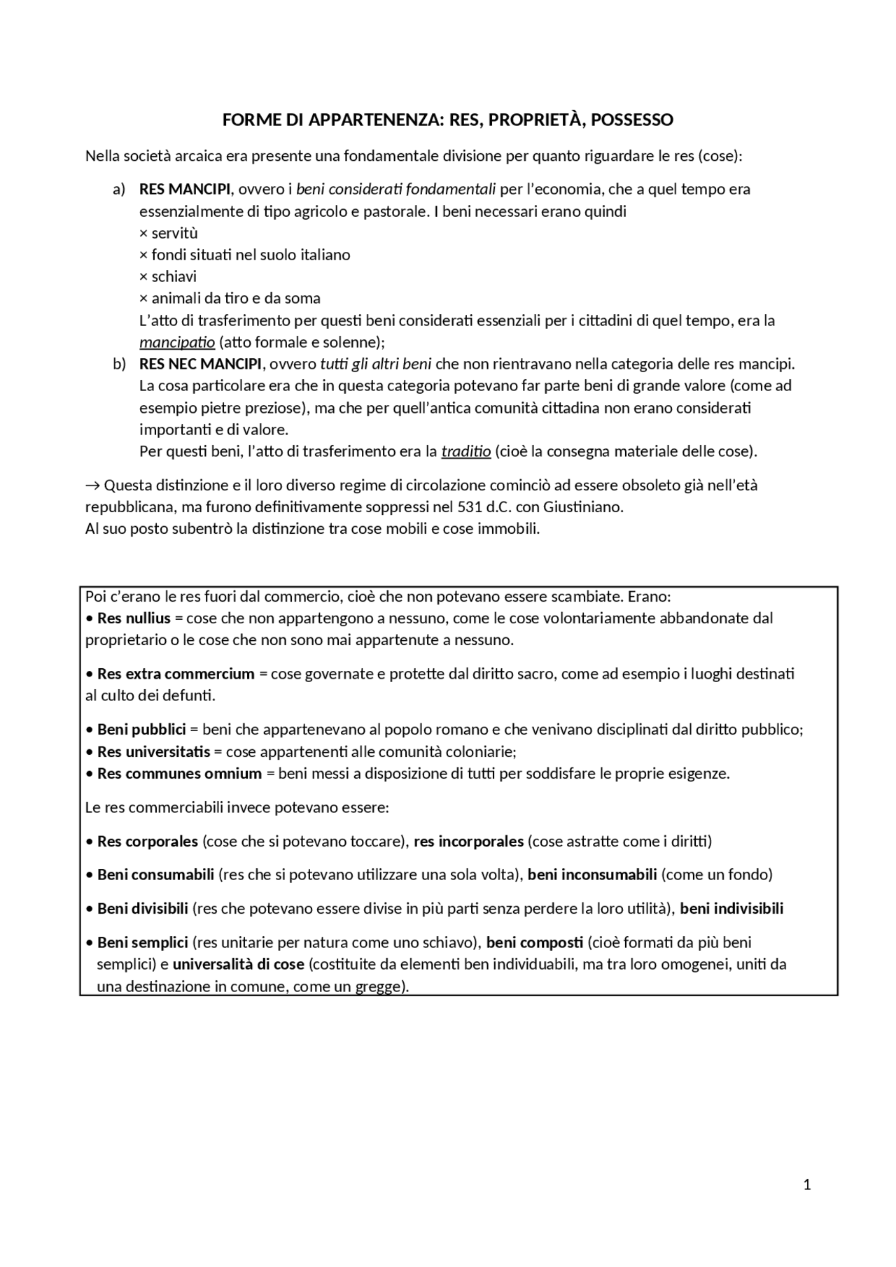 Forme Di Appartenenza Proprietà Possesso Diritti Reali Docsity
