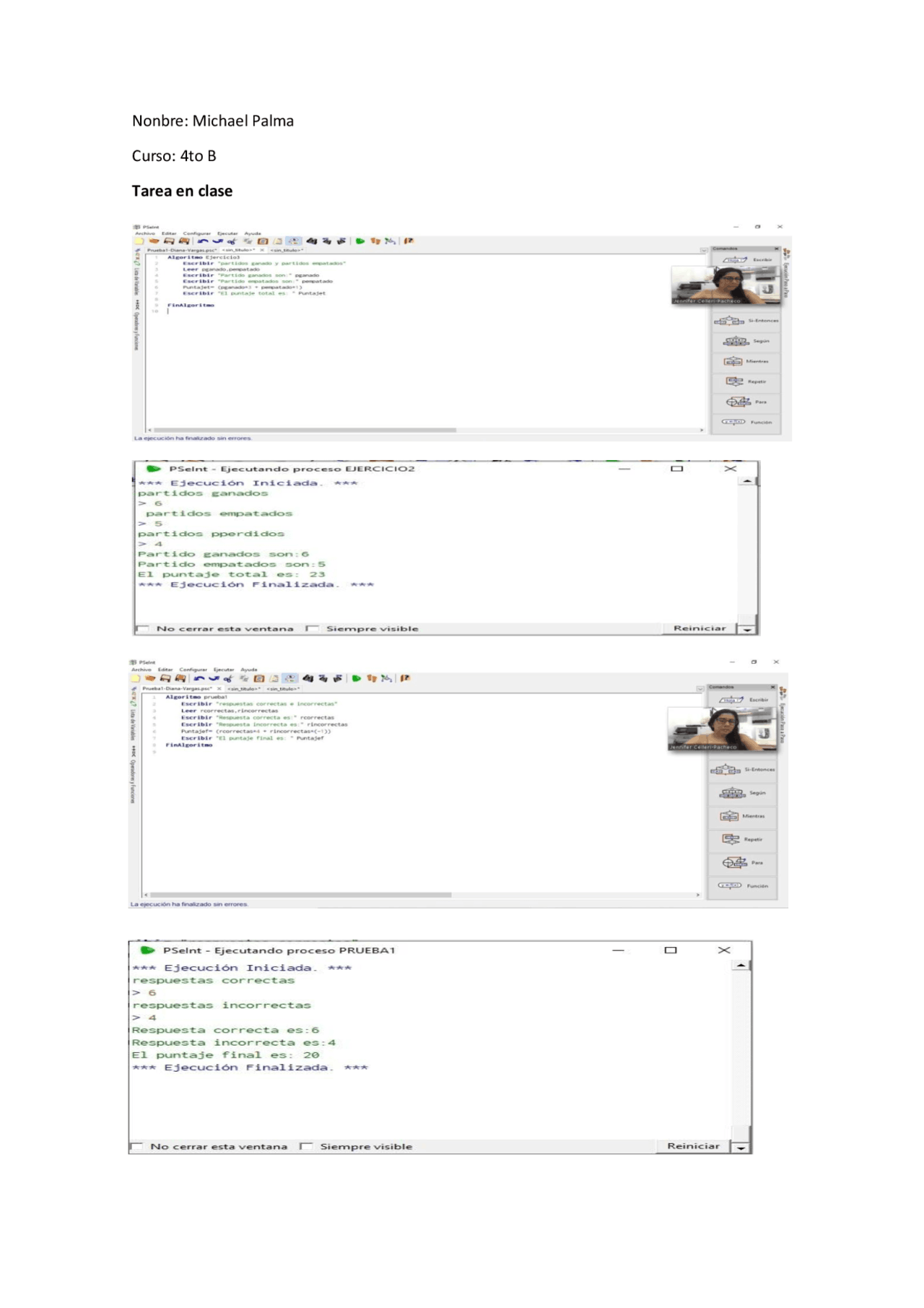 Programación en pseint | Ejercicios de Programación Lineal | Docsity