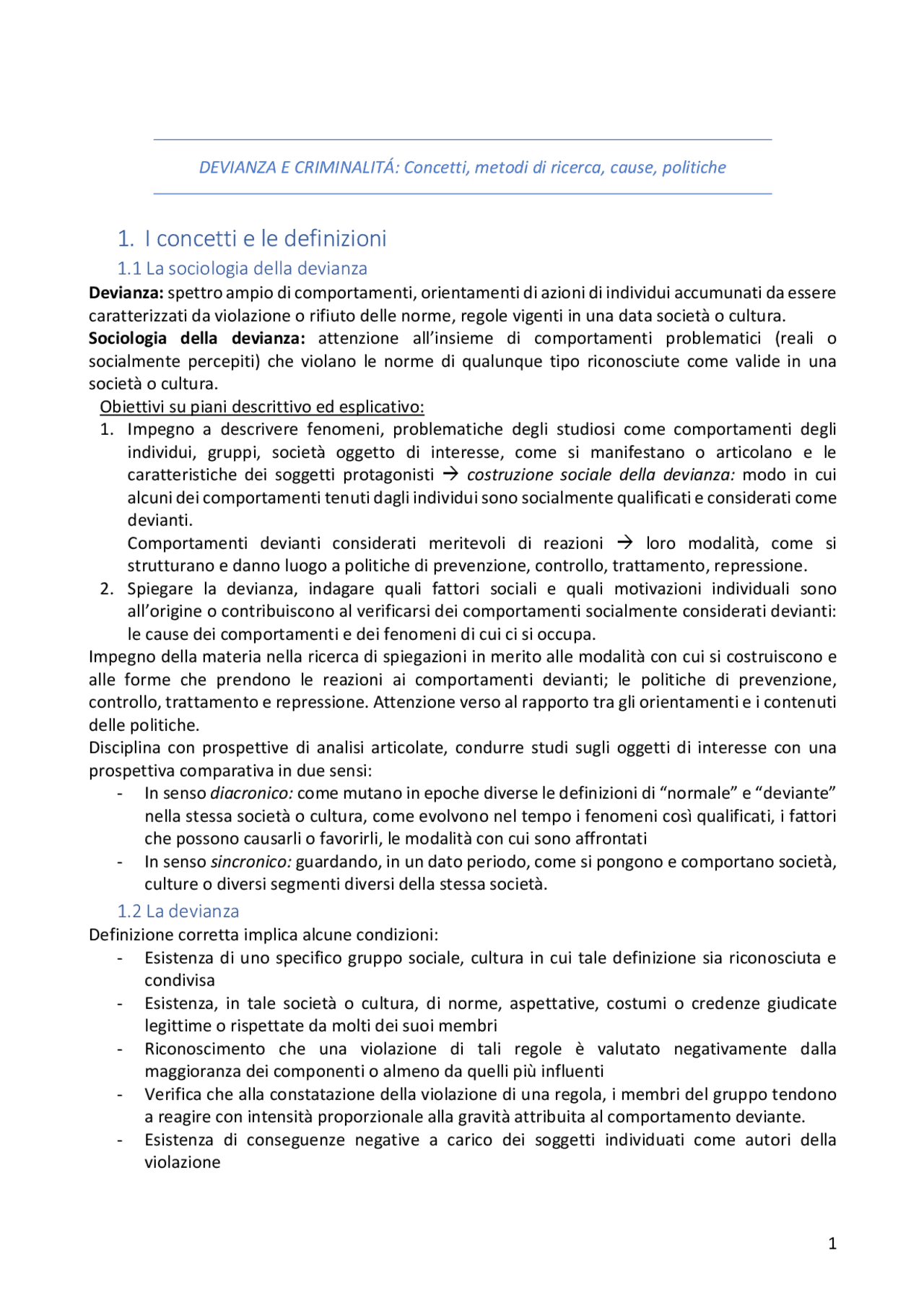Sociologia Della Devianza Vezzadini Docsity