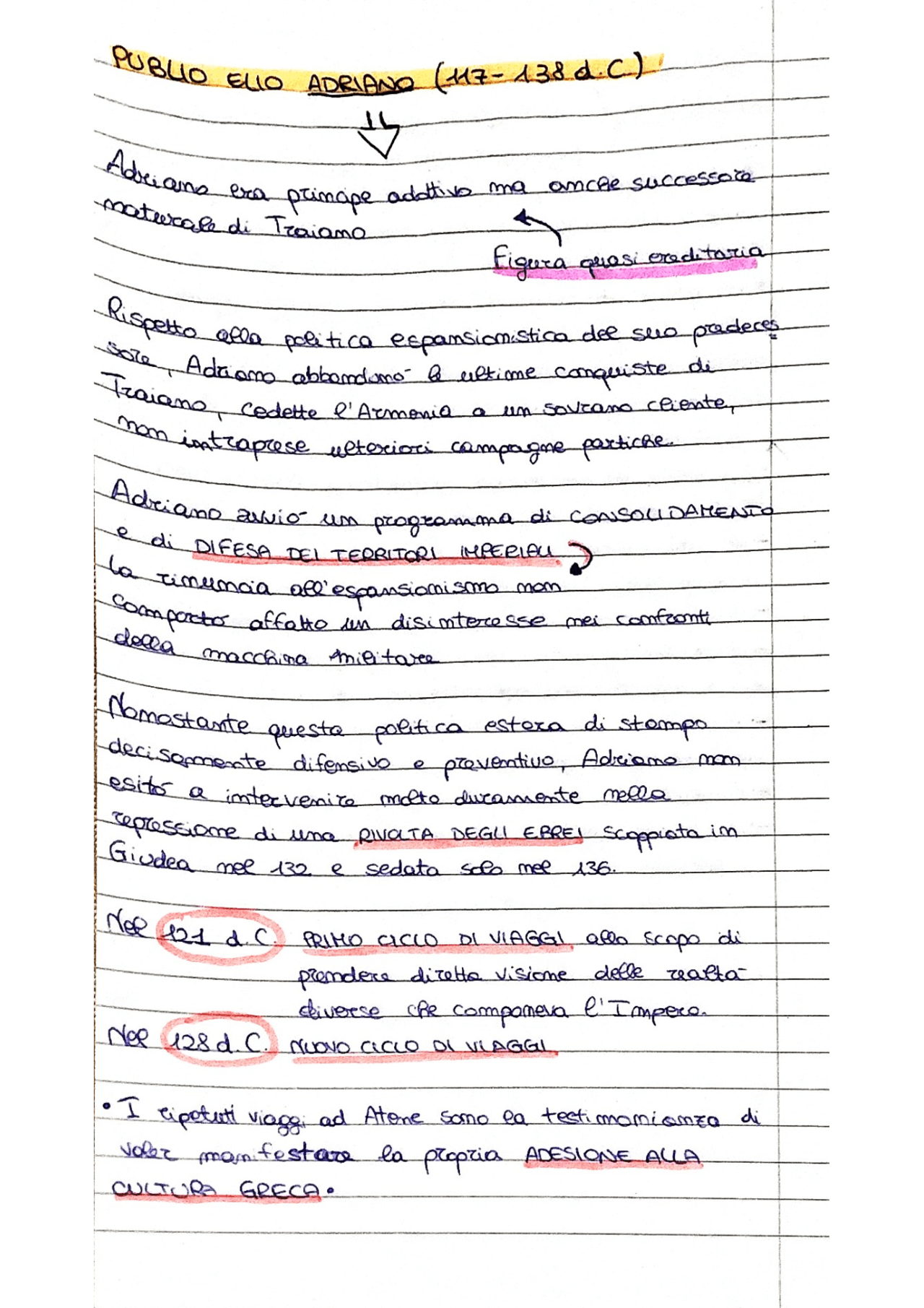 Imperatore Adriano Riassunto Storia Romana Docsity