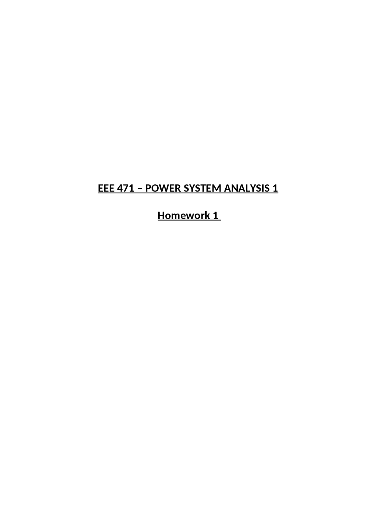 Homework For Power Analysis Docsity