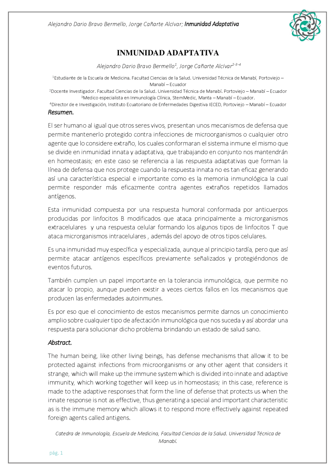 Inmunidad Adaptativa Docsity