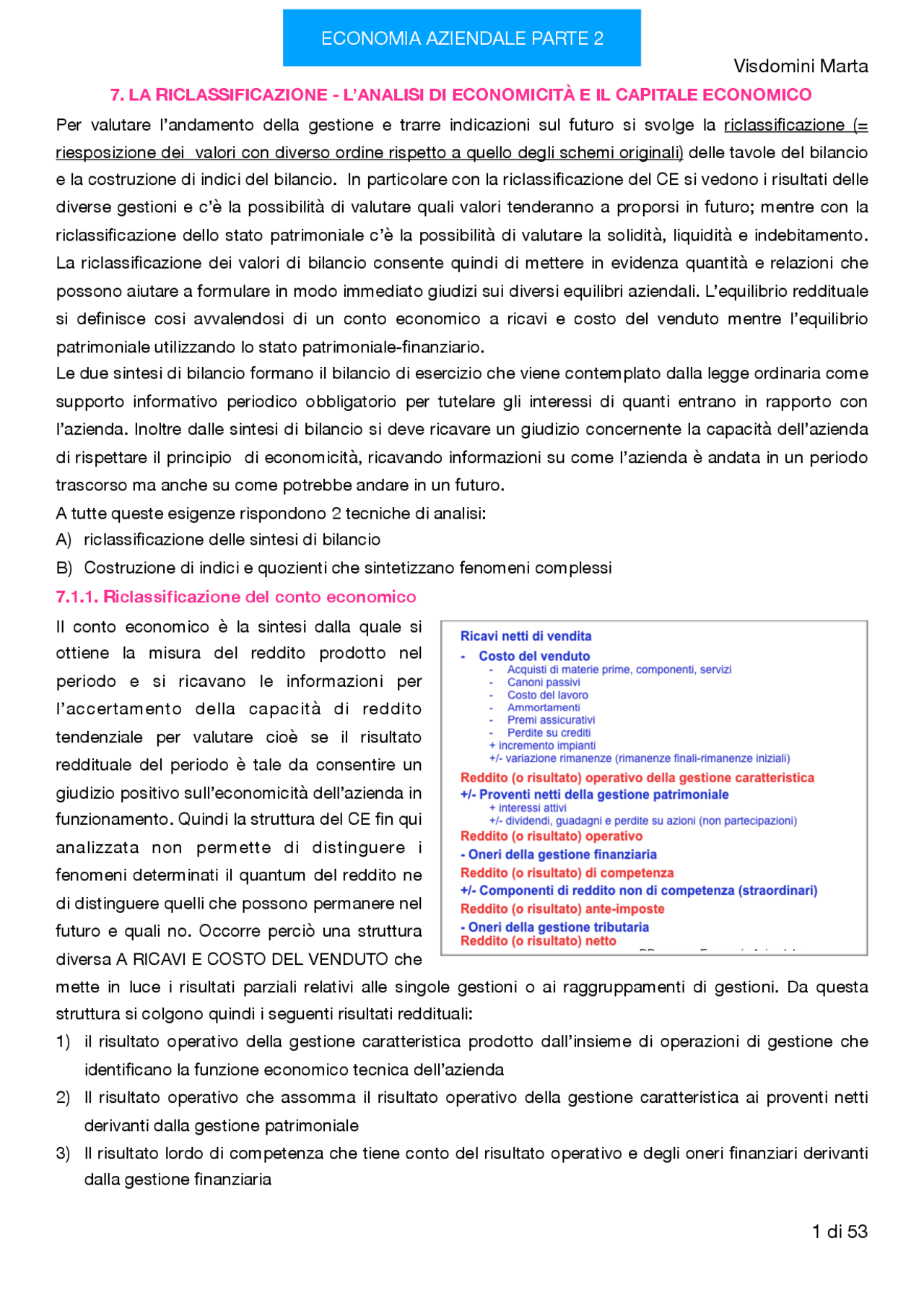 Economia Aziendale Parte 2 Unicatt Docsity