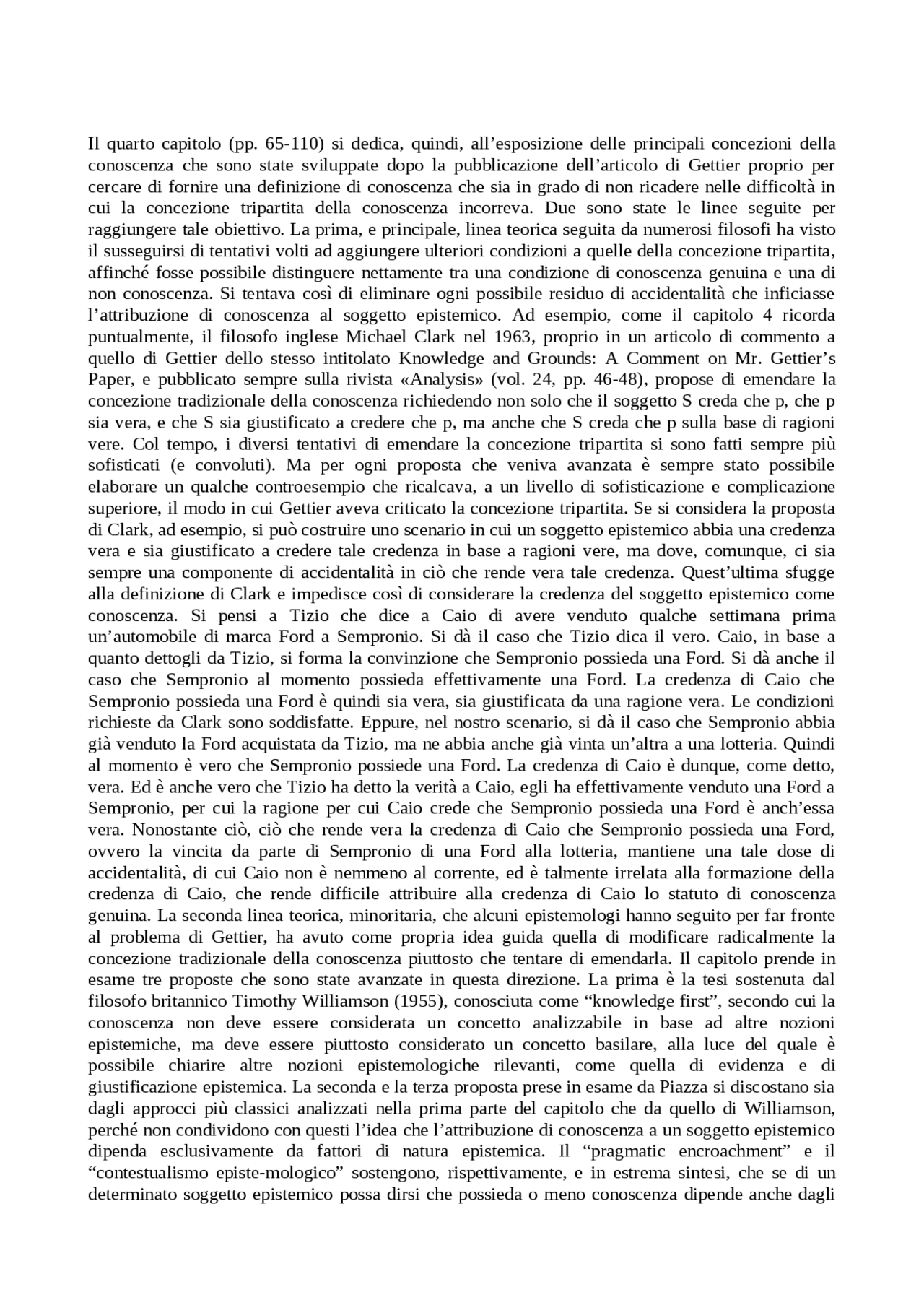 Cosa è La Conoscenza Docsity