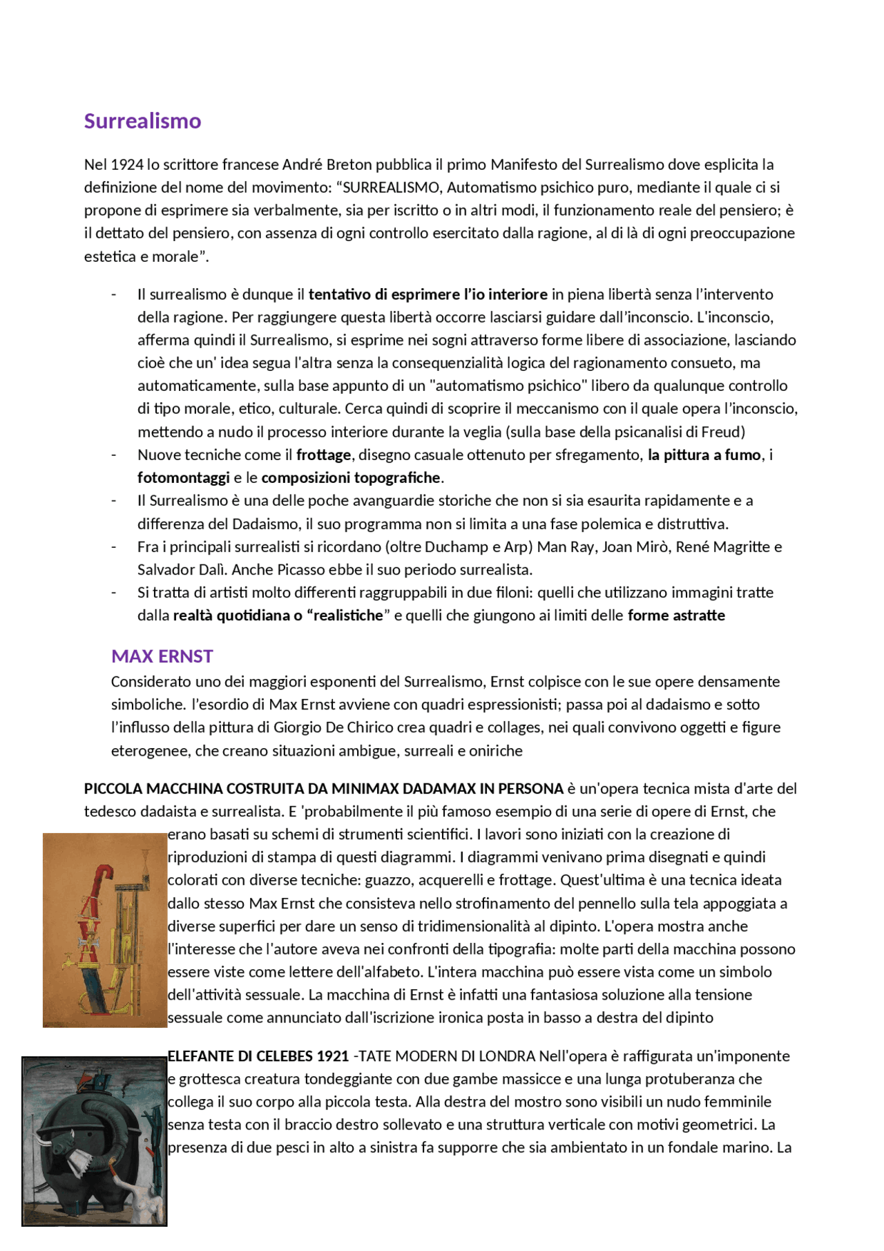 Surrealismo E Artisti Docsity