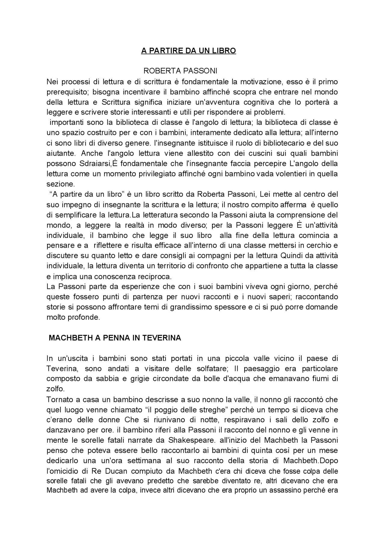 A Partire Da Un Libro Roberta Passoni Docsity