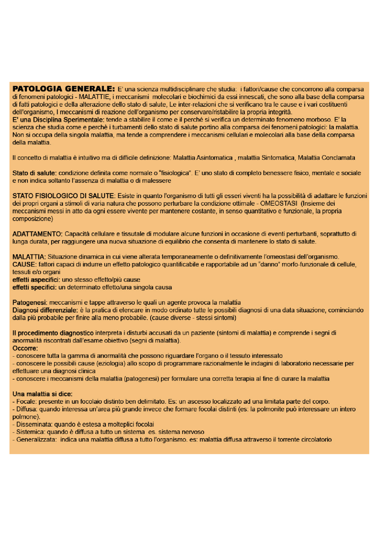 Appunti Di Patologia Generale Docsity