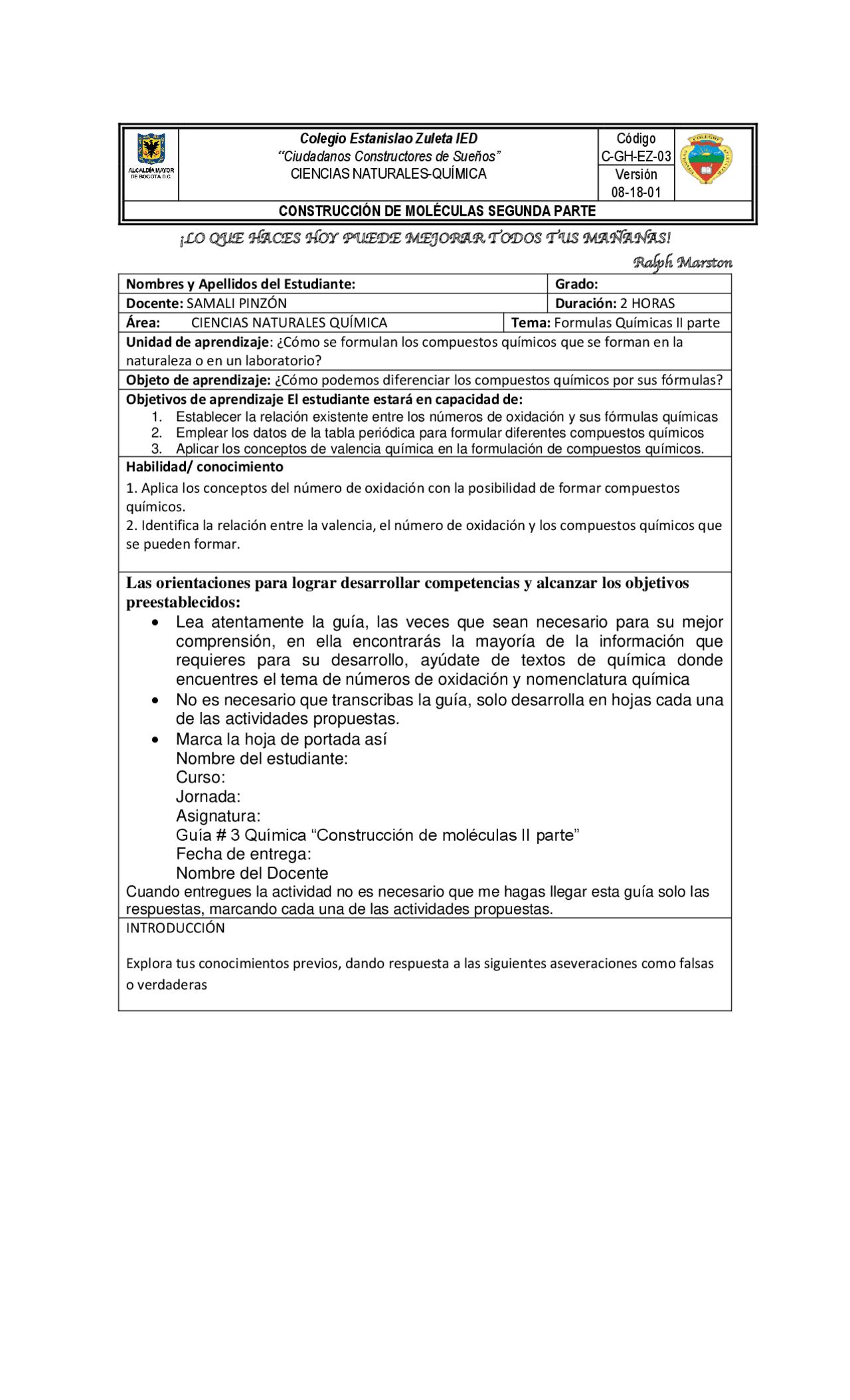 Moléculas Y Enlaces Químicos Docsity