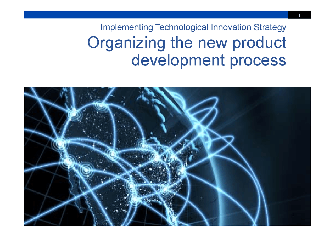 Technology and innovation management - Docsity