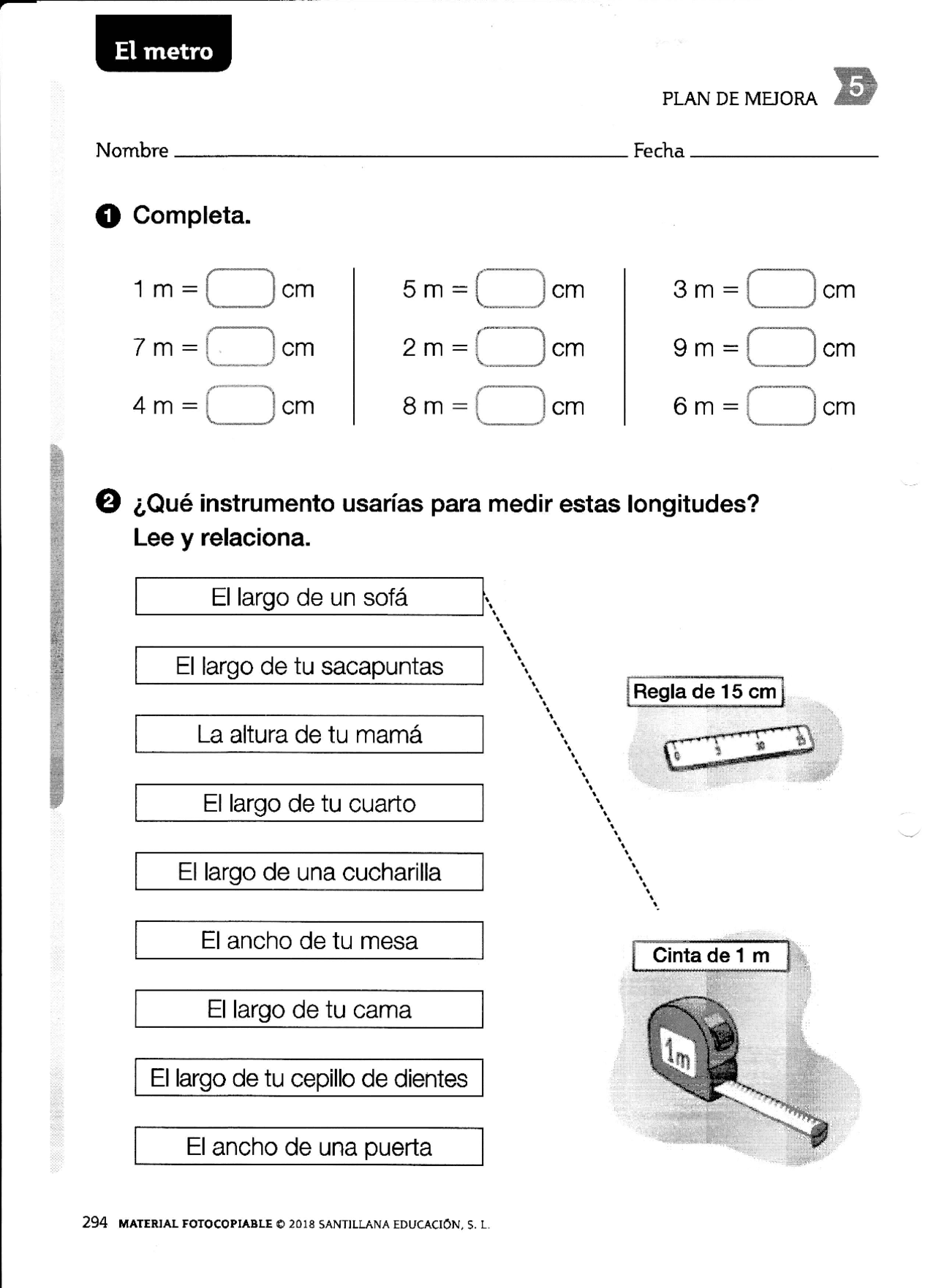 El Metro - Unidad Longitud - Docsity