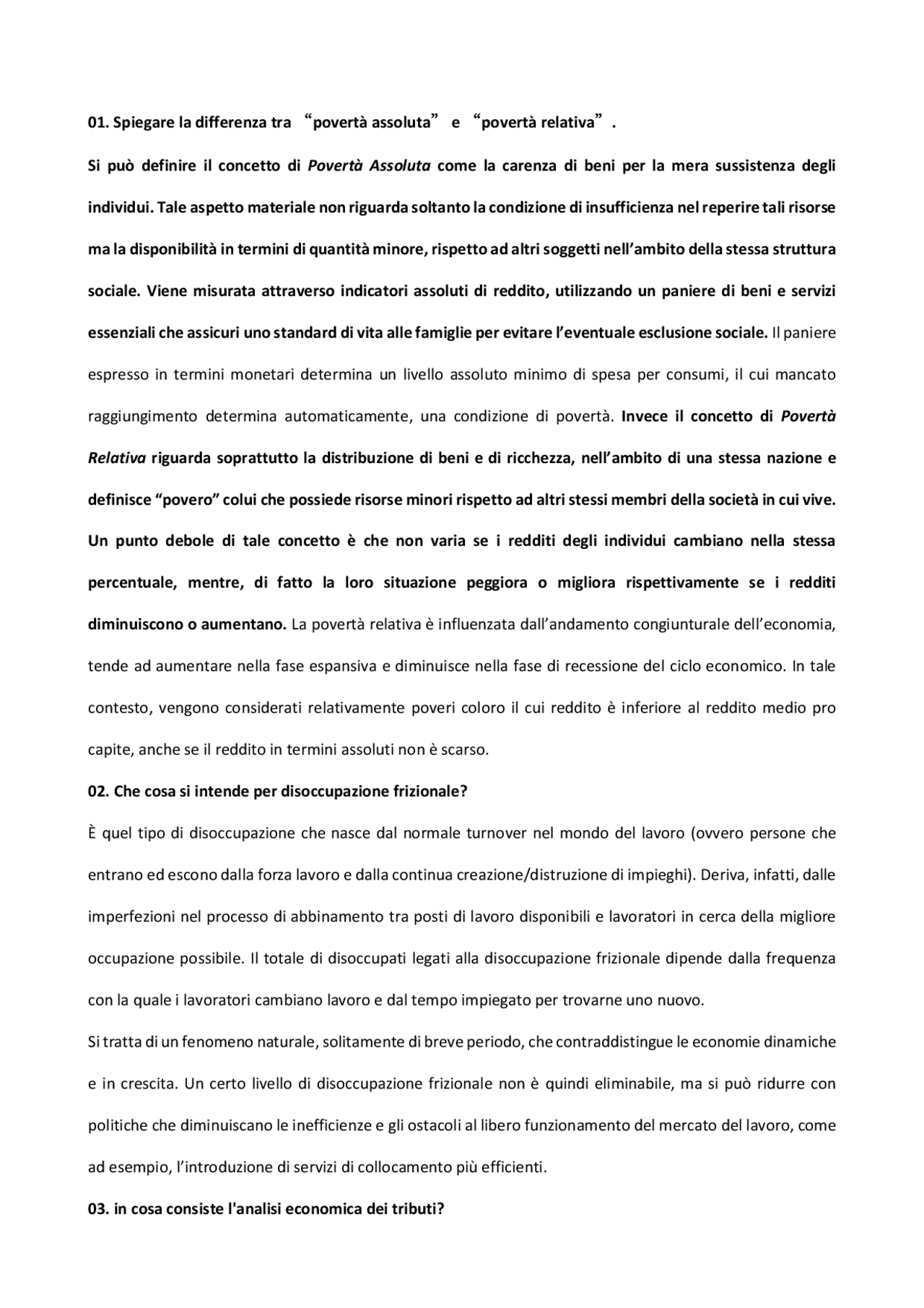 Domande Aperte Economia Dello Sviluppo Parte1 Docsity