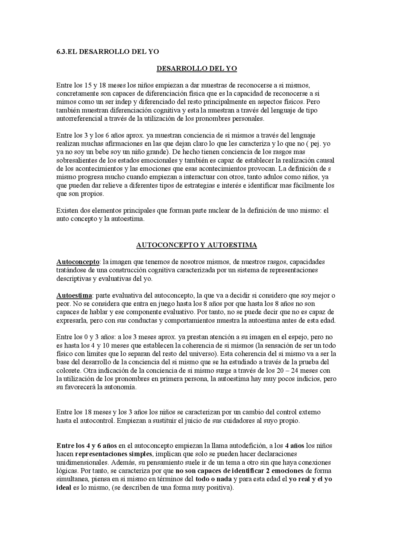 Apuntes Psicología Evolutiva 1 Tema 63 Docsity