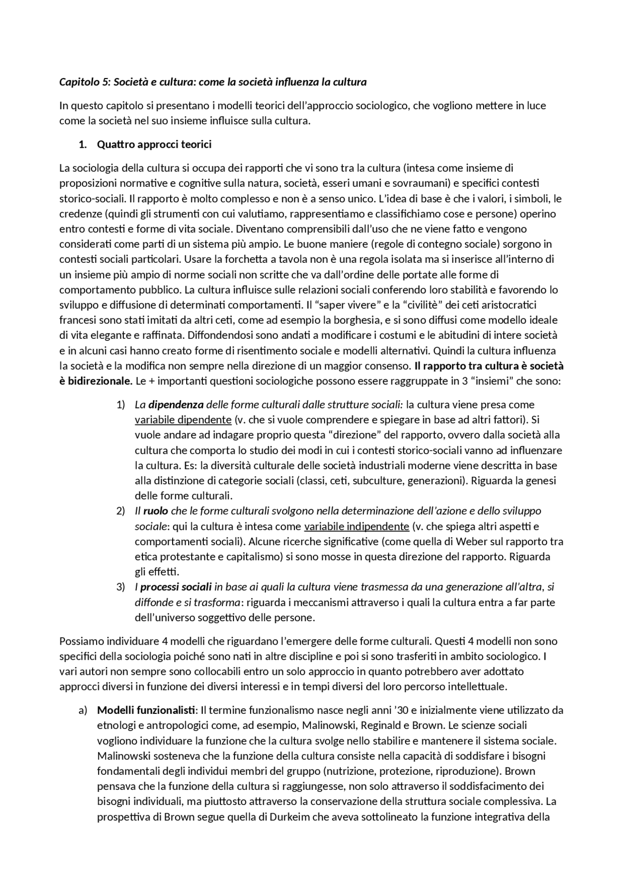 Sciolla Sociologia Dei Processi Culturali Docsity