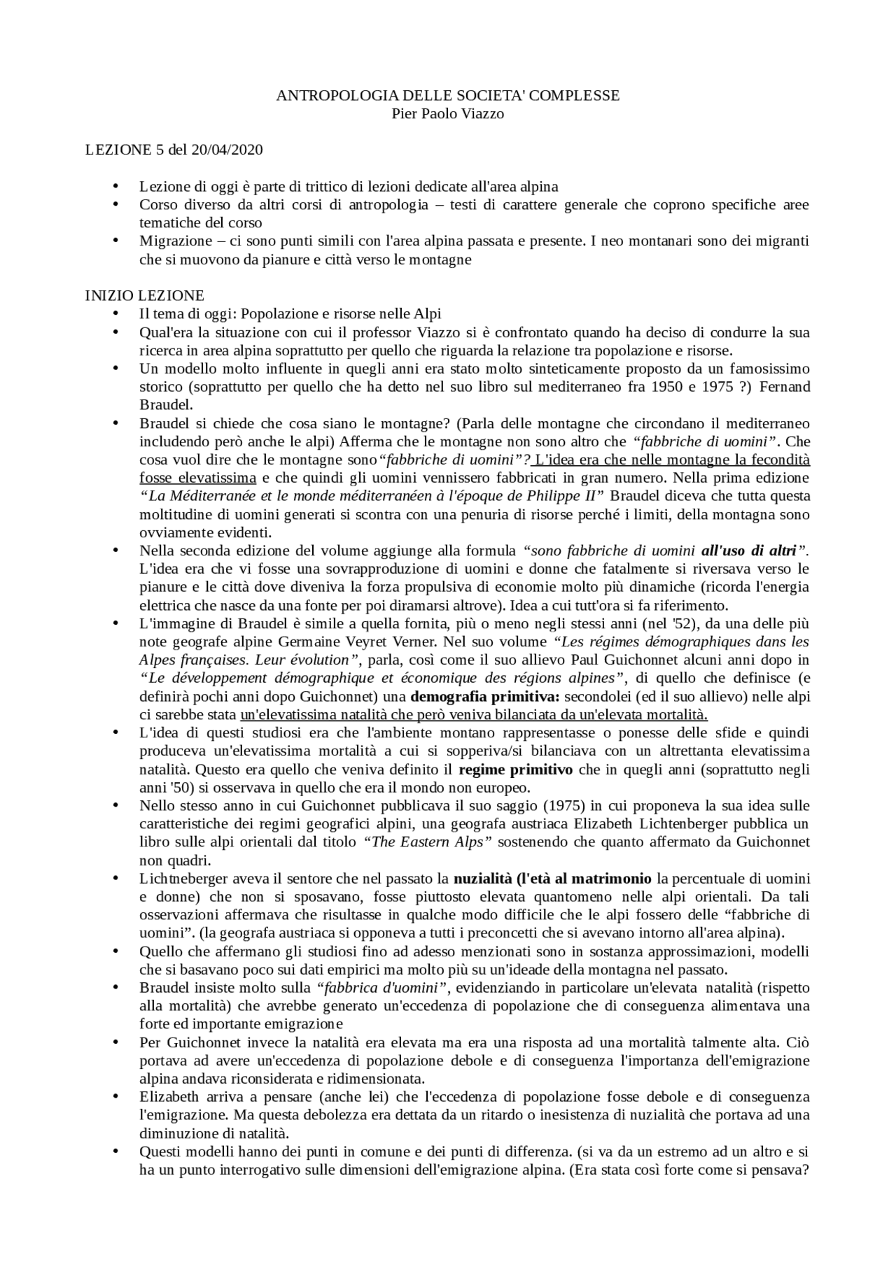 Appunti Lezione 5 Antropologia Delle Società Complesse Docsity