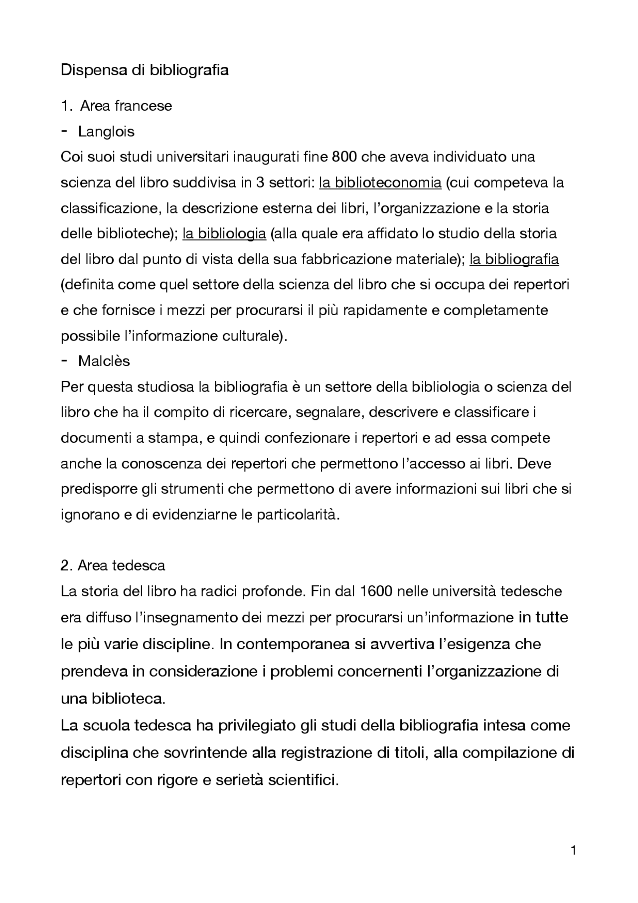 Appunti Bibliografia Docsity