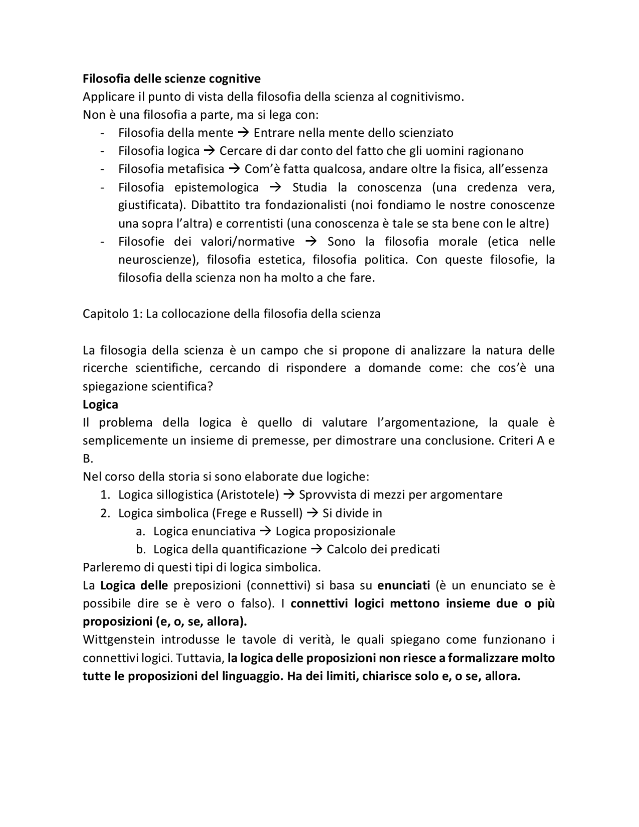 Filosofia Della Scienza E Scienza Cognitiva Bechtel Docsity