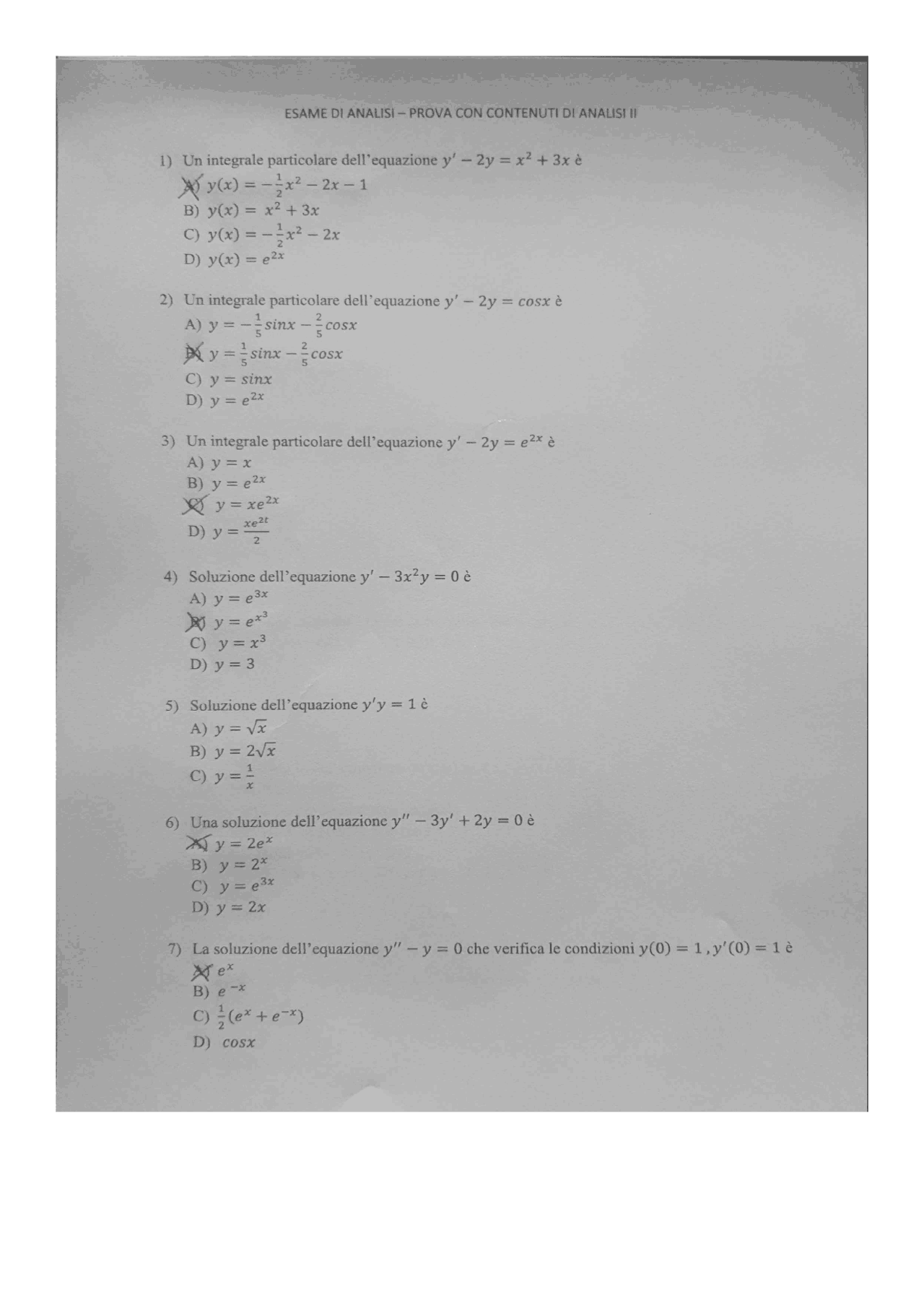Analisi 2 Da 6 Cfu Elab Esercizi Di Ingegneria Civile Docsity