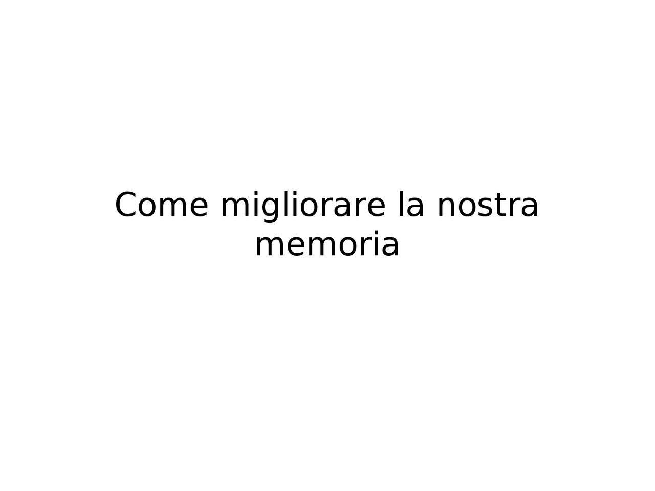 Memoria E Apprendimento Docsity