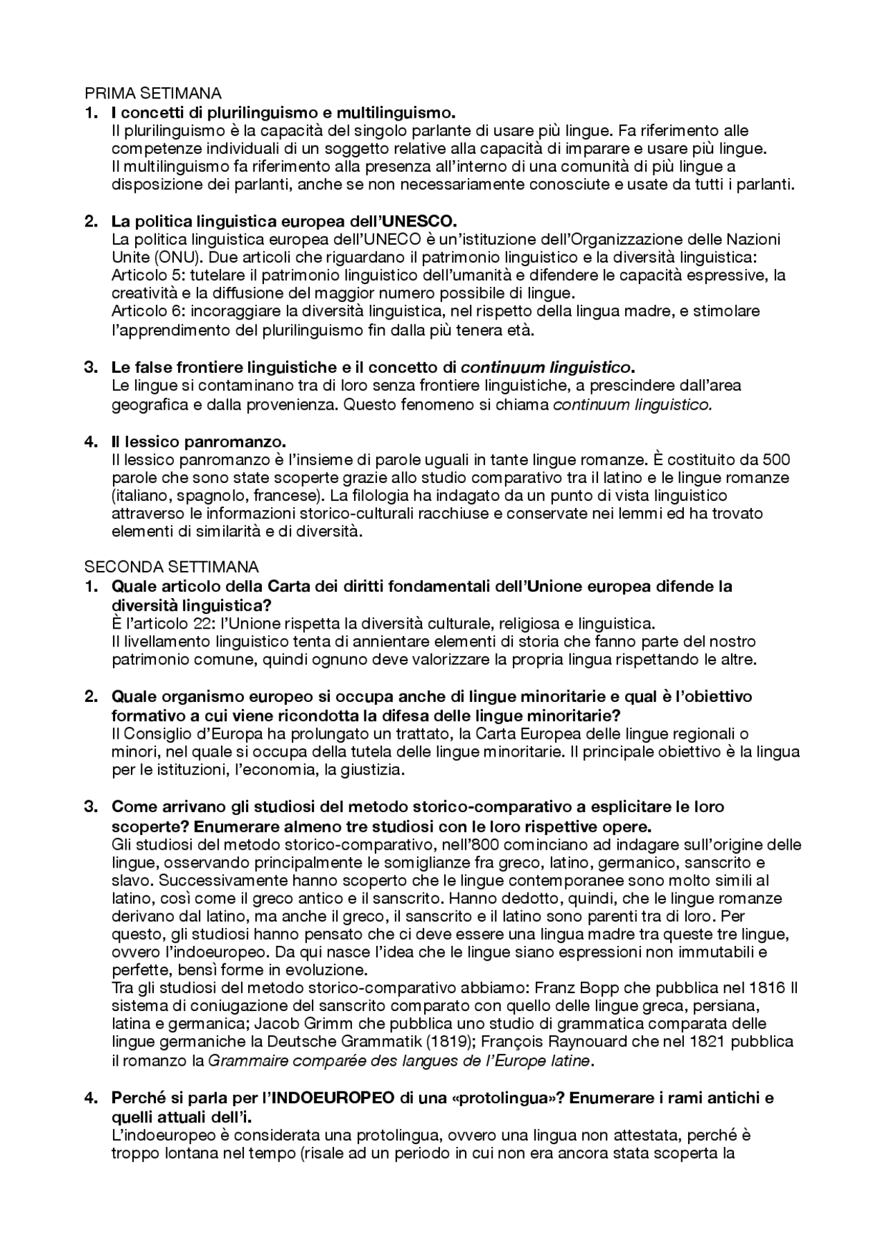 Domande E Risposte Di Preparazione Allesame Filologia Romanza Docsity