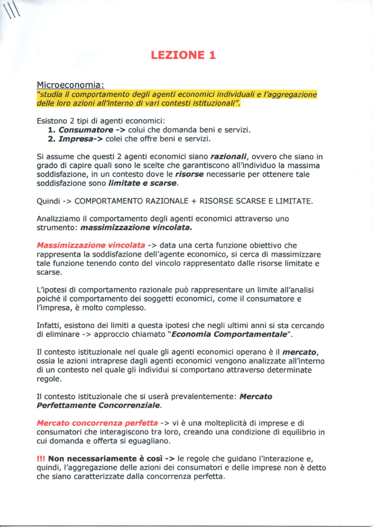 Dispense Di Microeconomia Docsity