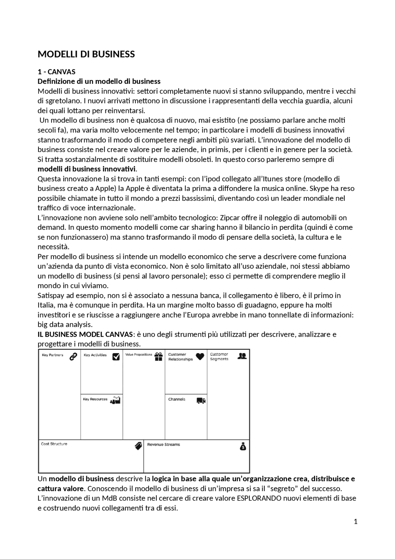 Modelli di business - Docsity