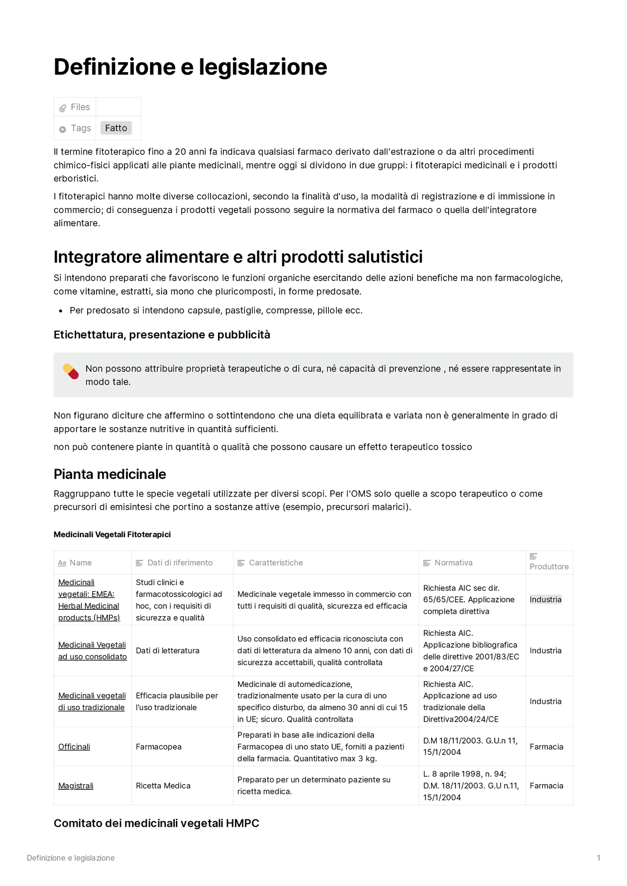 Appunti Completi Di Farmacognosia Docsity