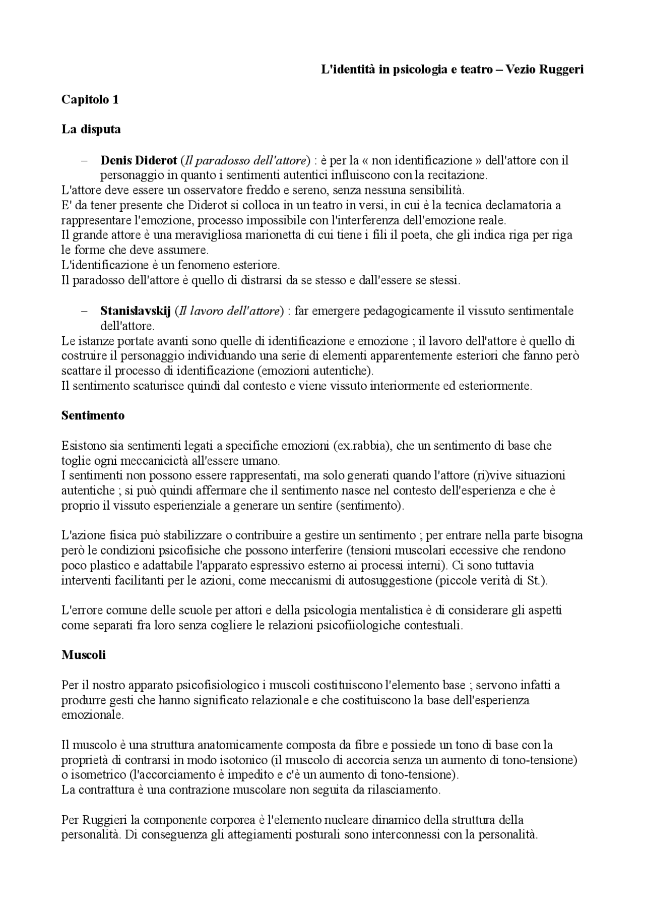 Fondamenti di psicologia - Vezio Ruggieri | Sintesi del corso di ...