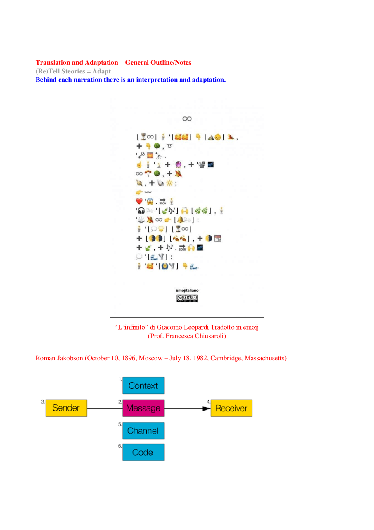 Translation Theory Appunti E Slides Docsity