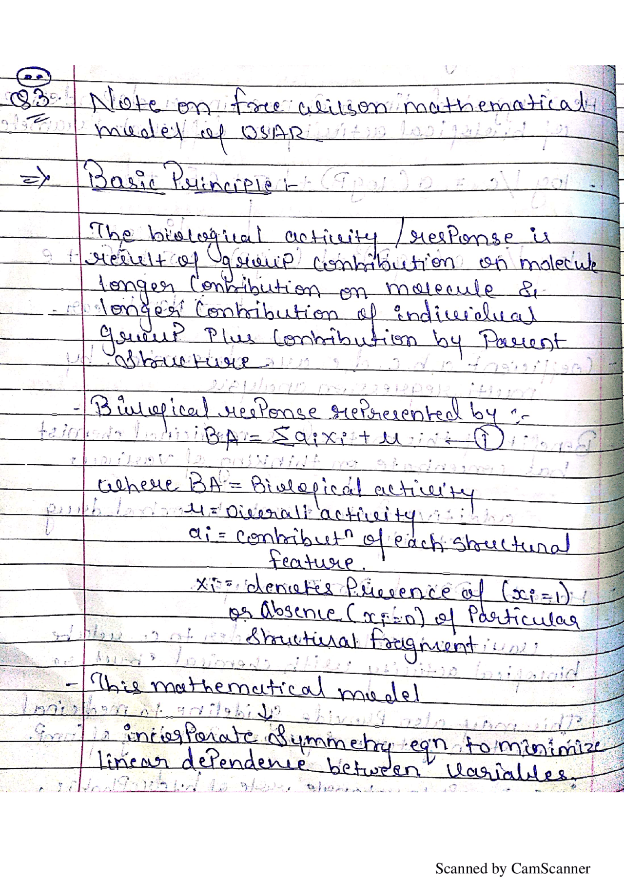 Free Wilson model (writing form) - Docsity