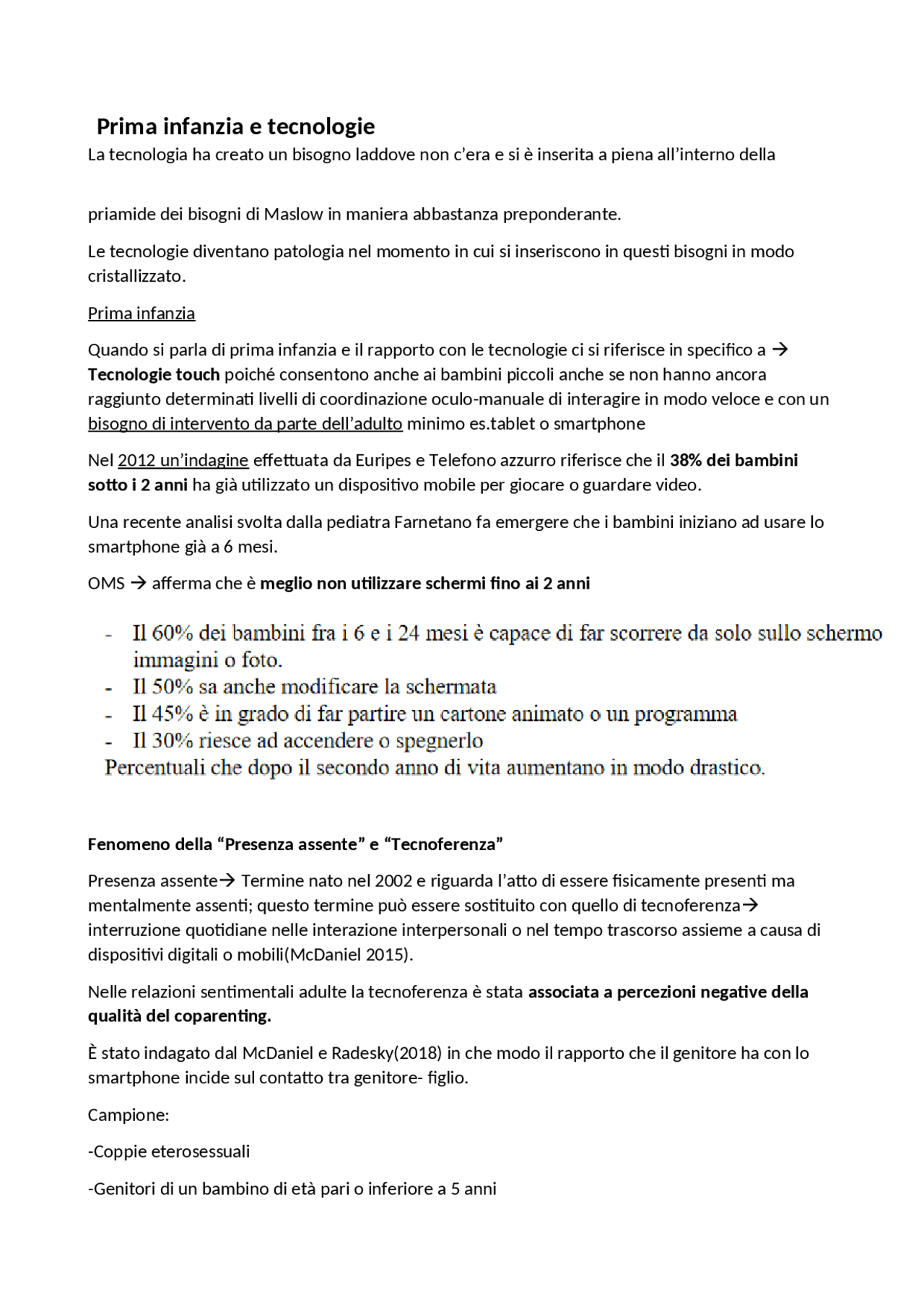 Sviluppo Cognitivo E Tecnologie Docsity
