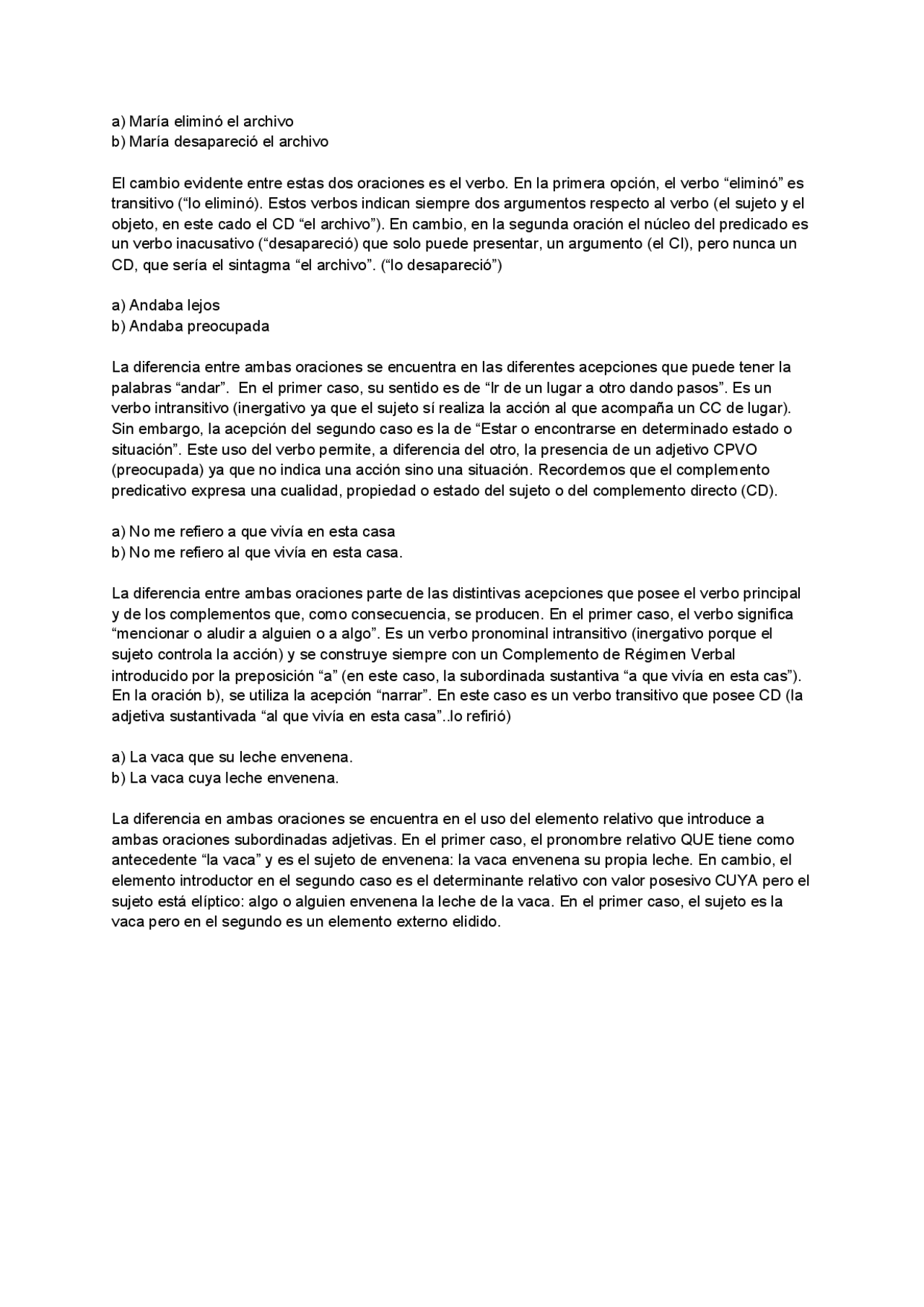 Ejercicios De Pares Mínimos Resueltos Ejercicios De Lengua Y
