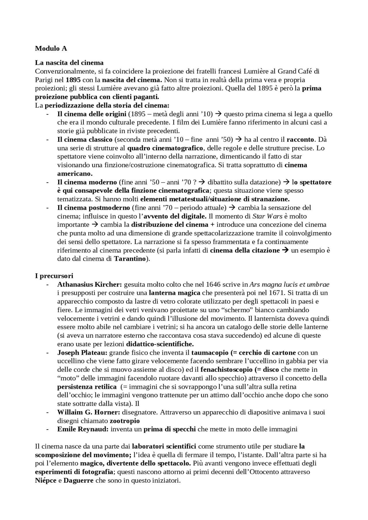 Appunti Completi Di Storia E Critica Del Cinema Docsity