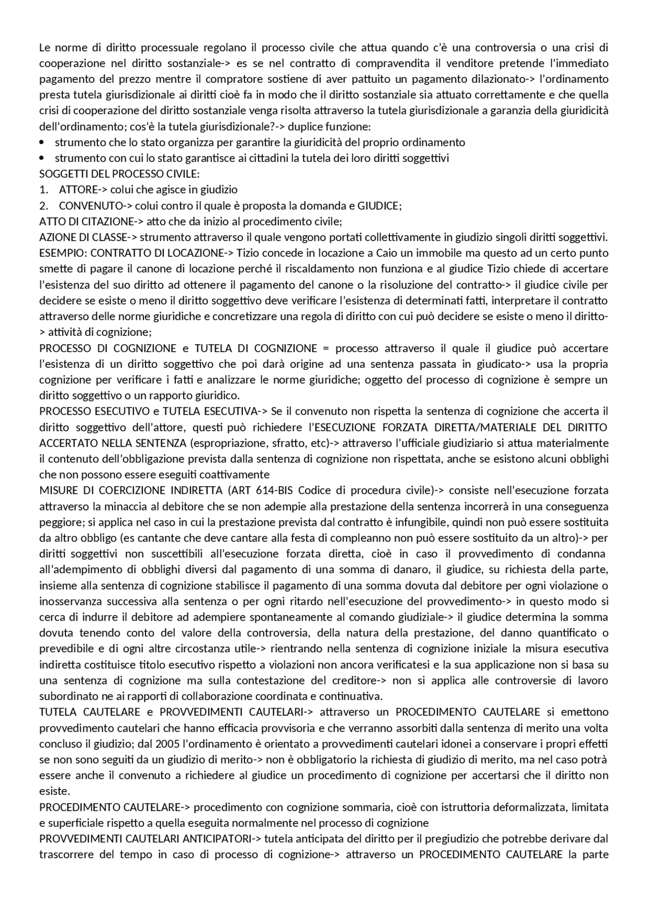 Appunti Procedura Civile I Docsity
